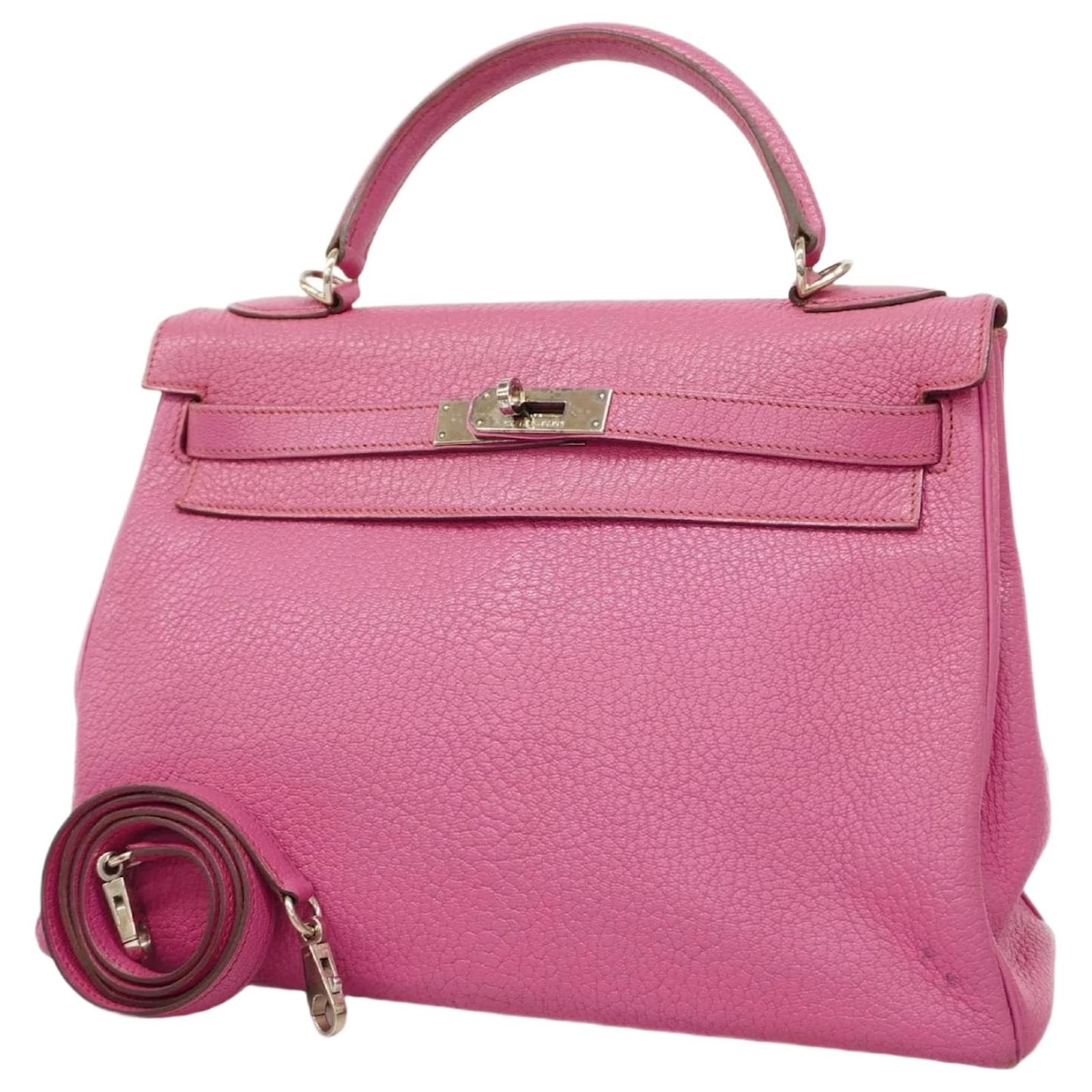 Hermès Hermes Kelly 32 Handbag in Fuchsia Fuschia Diamond ref.1710077 ...
