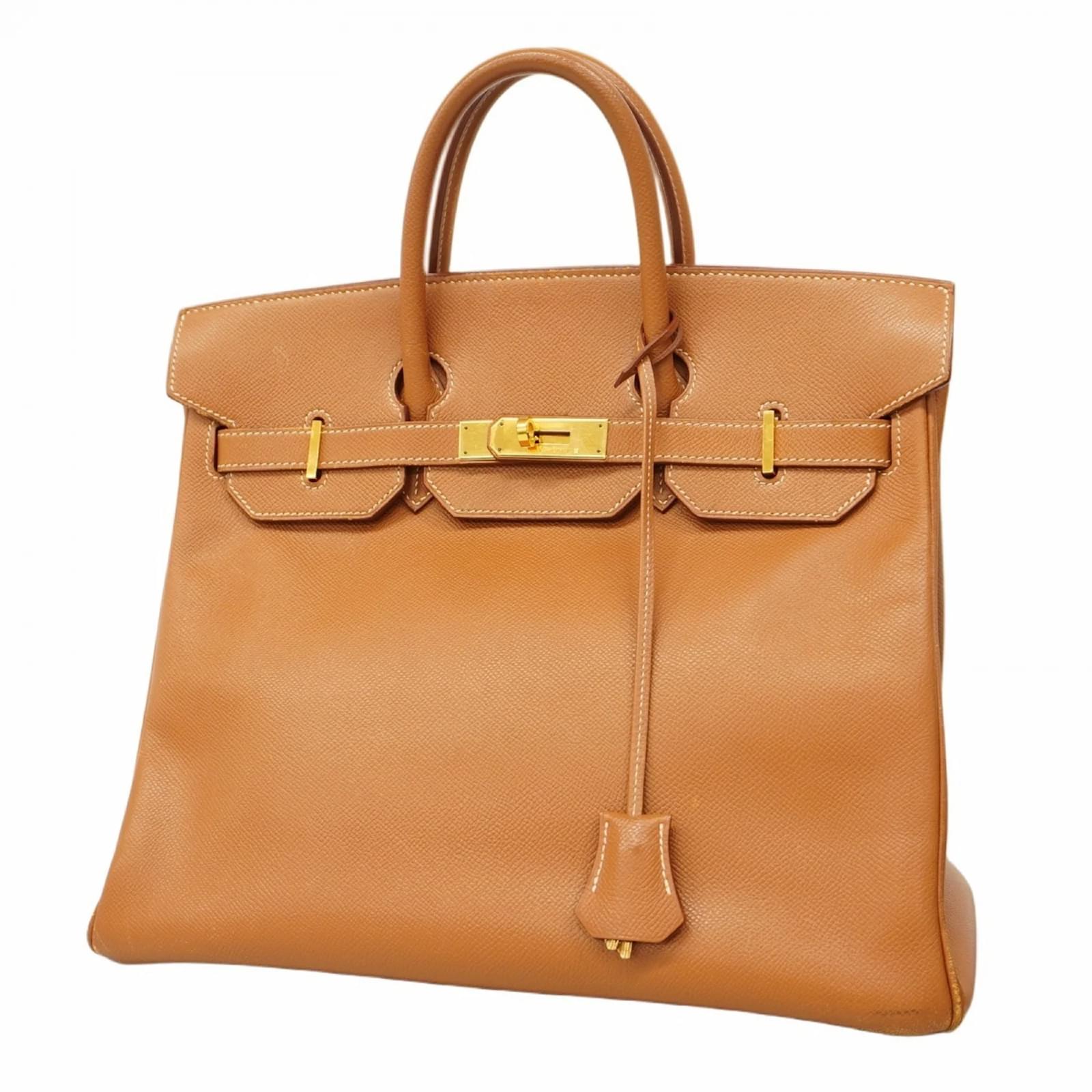 Hermès Hermes Haute Couture 32 Handbag in Gold Golden Leather ref ...