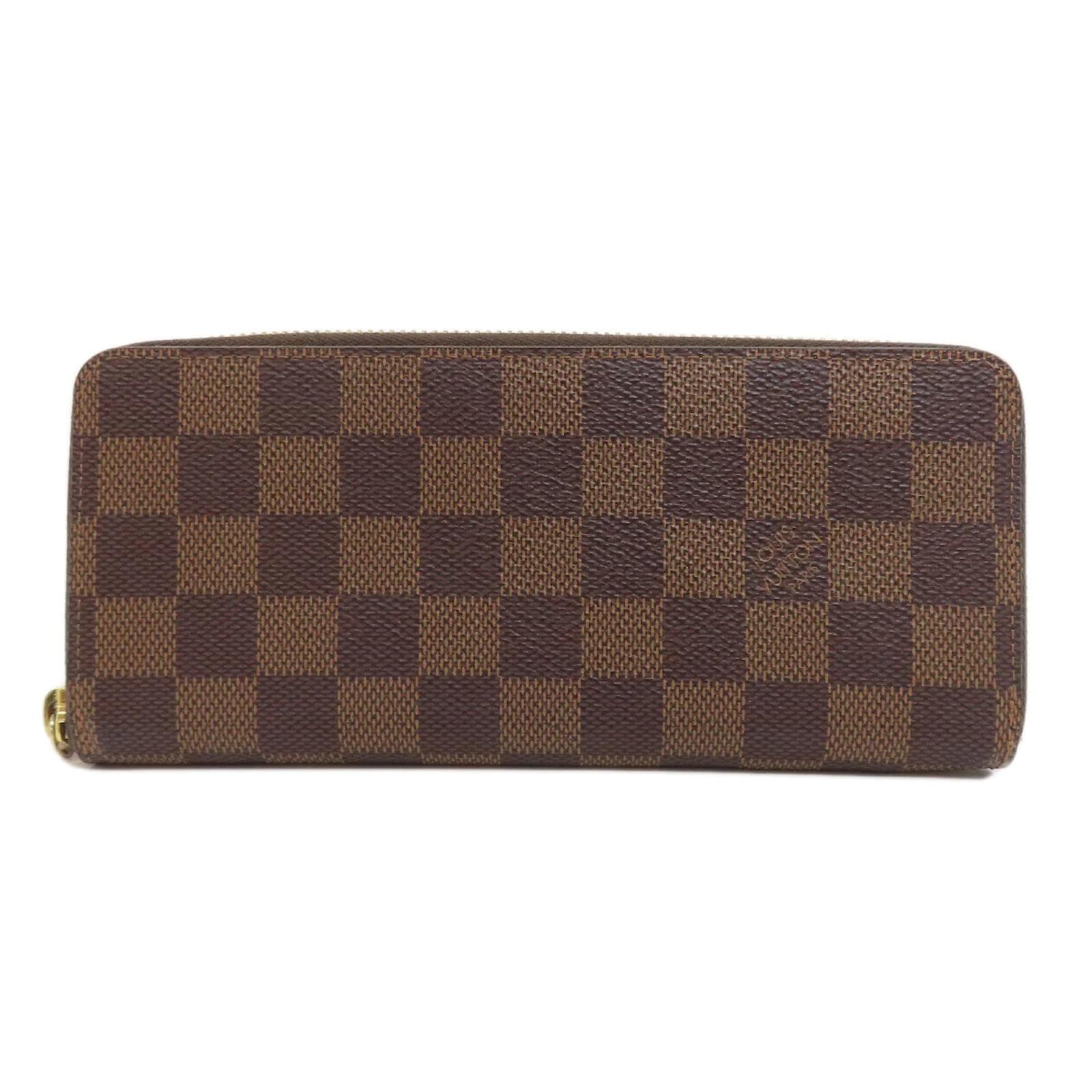 Louis Vuitton Portefeuille Clemence Long Wallet Pink Damier ebene Cloth ...