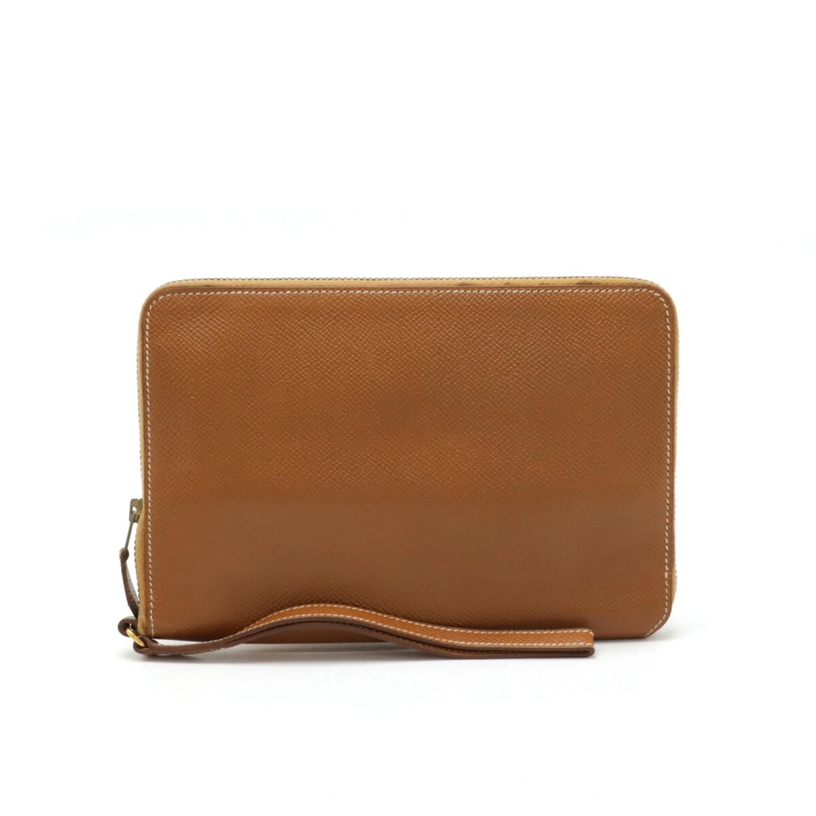 Hermès Hermes Gold Leather Long Wallet Golden ref.1711996 - Joli Closet