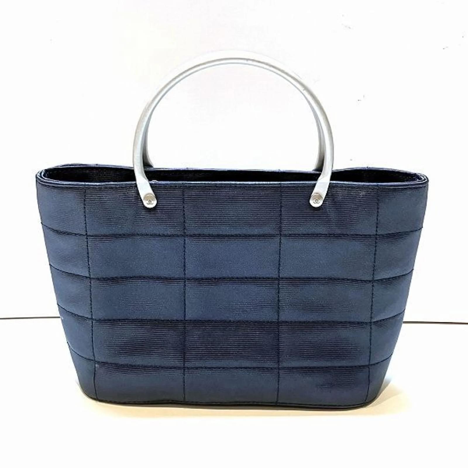 Chanel Chocolate Bar Micro Handbag Blue Cloth ref.1712271 - Joli Closet