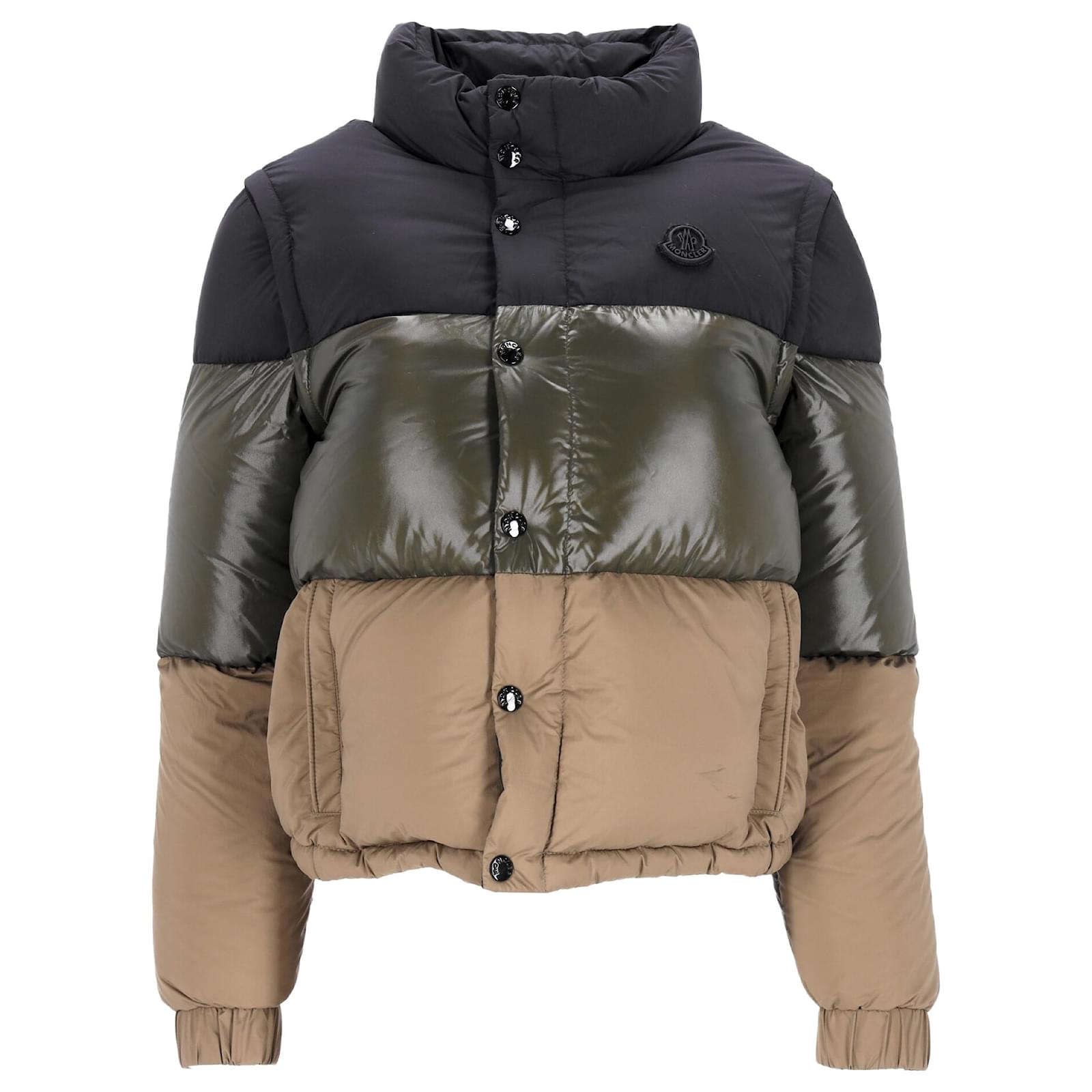 Moncler Aveillan Tricolored Down Jacket in Multicolor Polyamide ...