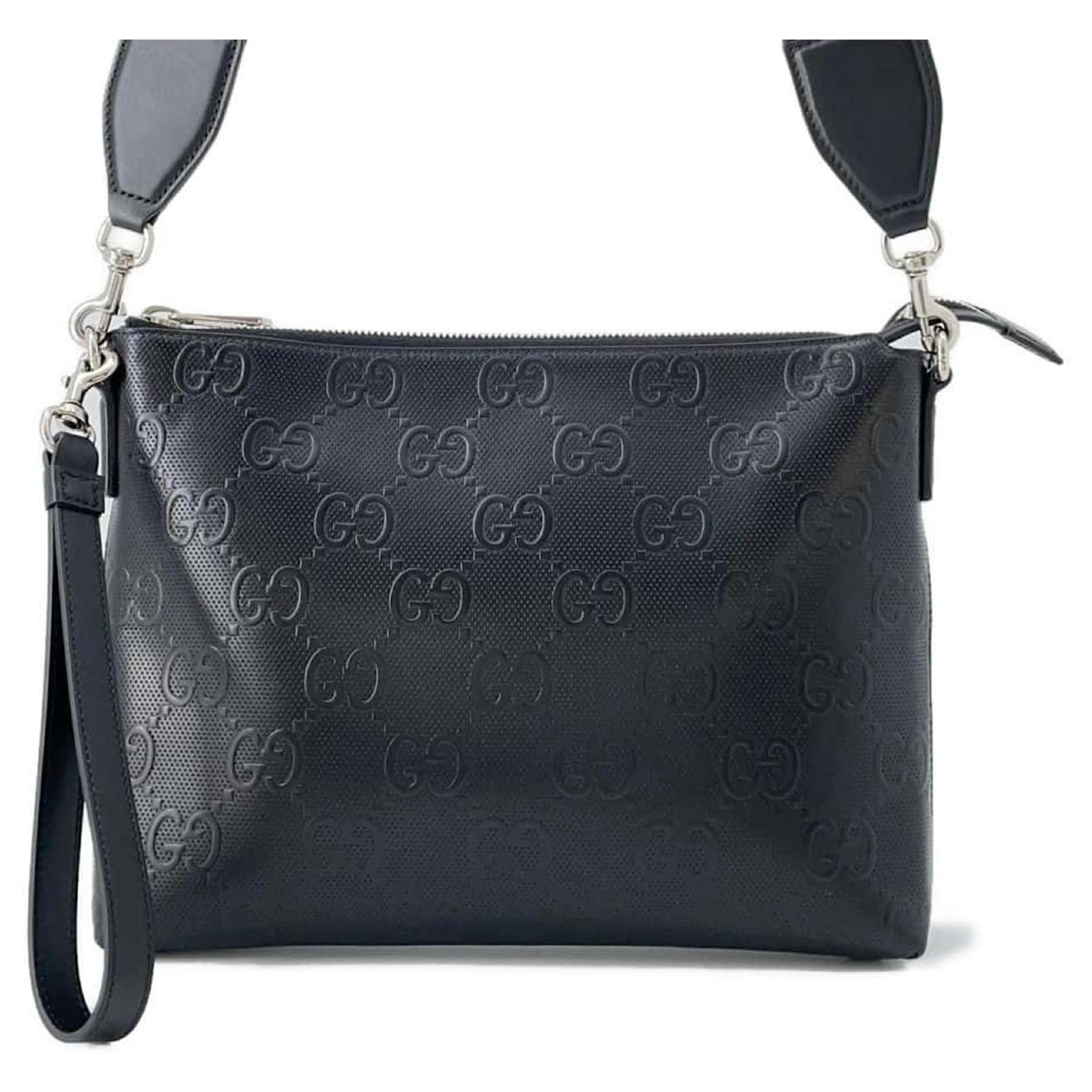 Gucci GG Embossed Medium Leather Clutch Bag (Sold) - Joli Closet