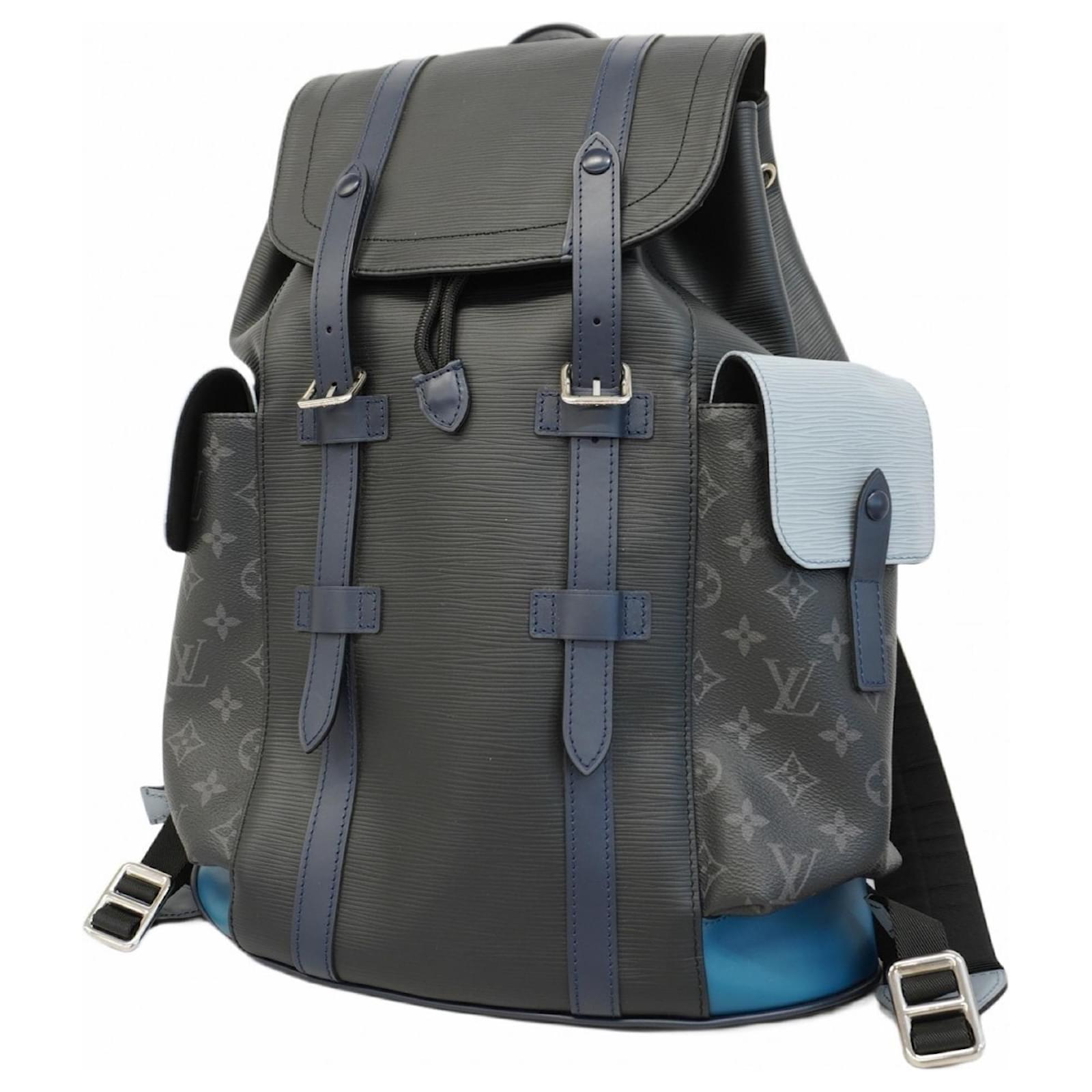 Louis Vuitton Monogram Eclipse Christopher PM Backpack Black Blue ref ...