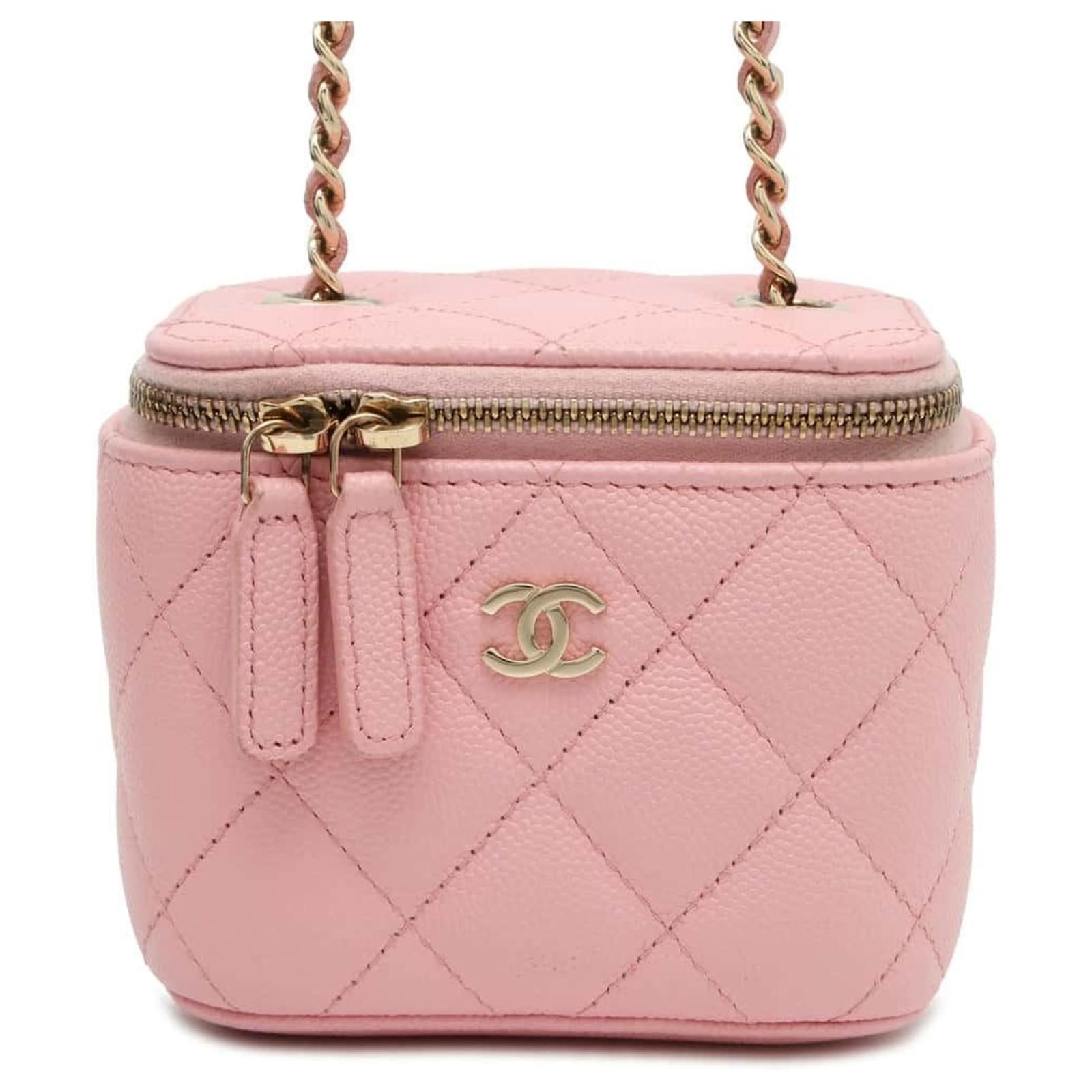 Vanity Chanel Pink Caviar Leather Shoulder Bag (Sold) - Joli Closet