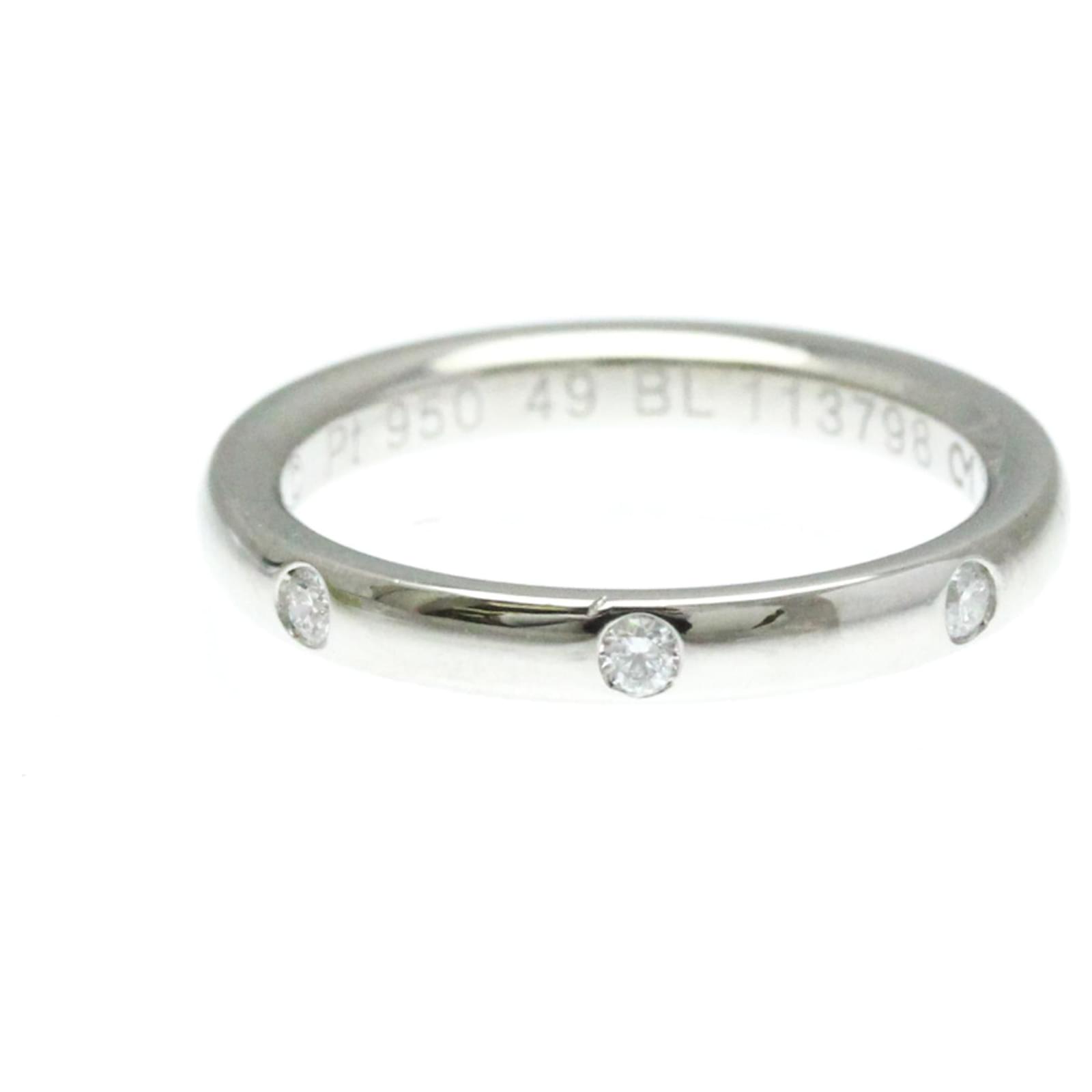 Van Cleef & Arpels Infinie Etoile 3PD Wedding Band Ring Silvery ...