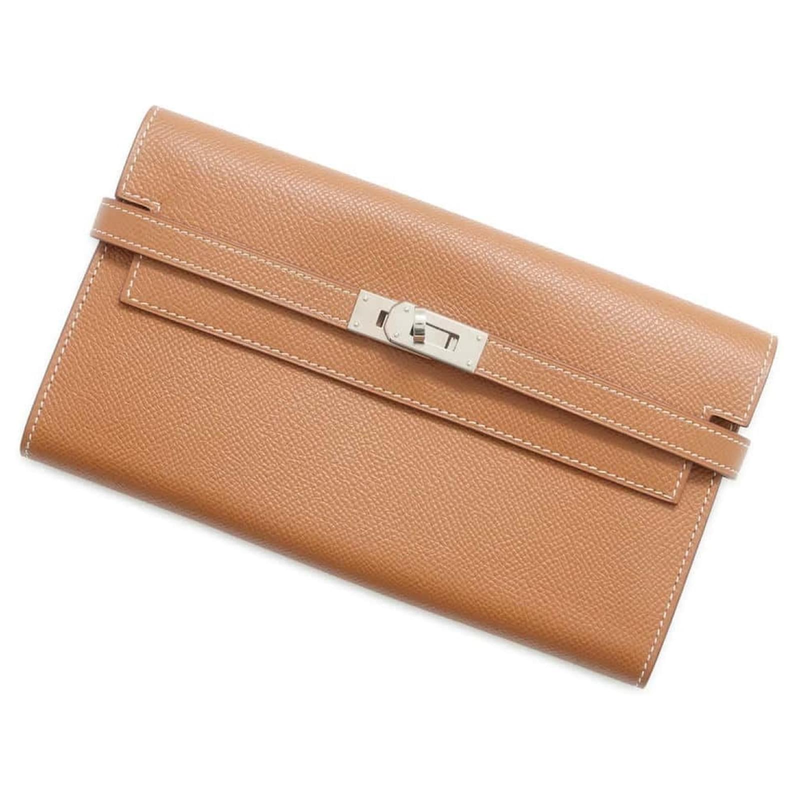 Kelly Hermès Hermes Long Wallet in Brown Epsom Leather ref.1718042 ...