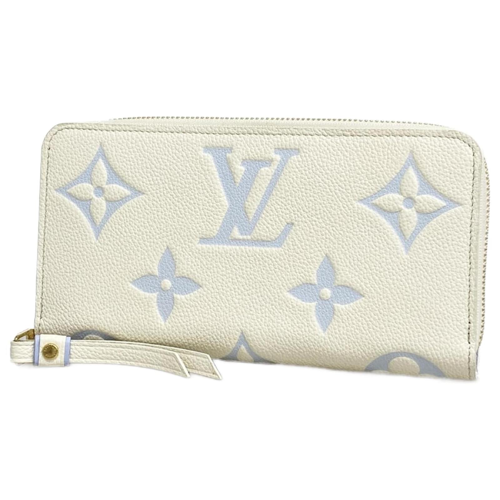 Zippy Louis Vuitton Long Wallet Monogram Empreinte White Blue ref ...