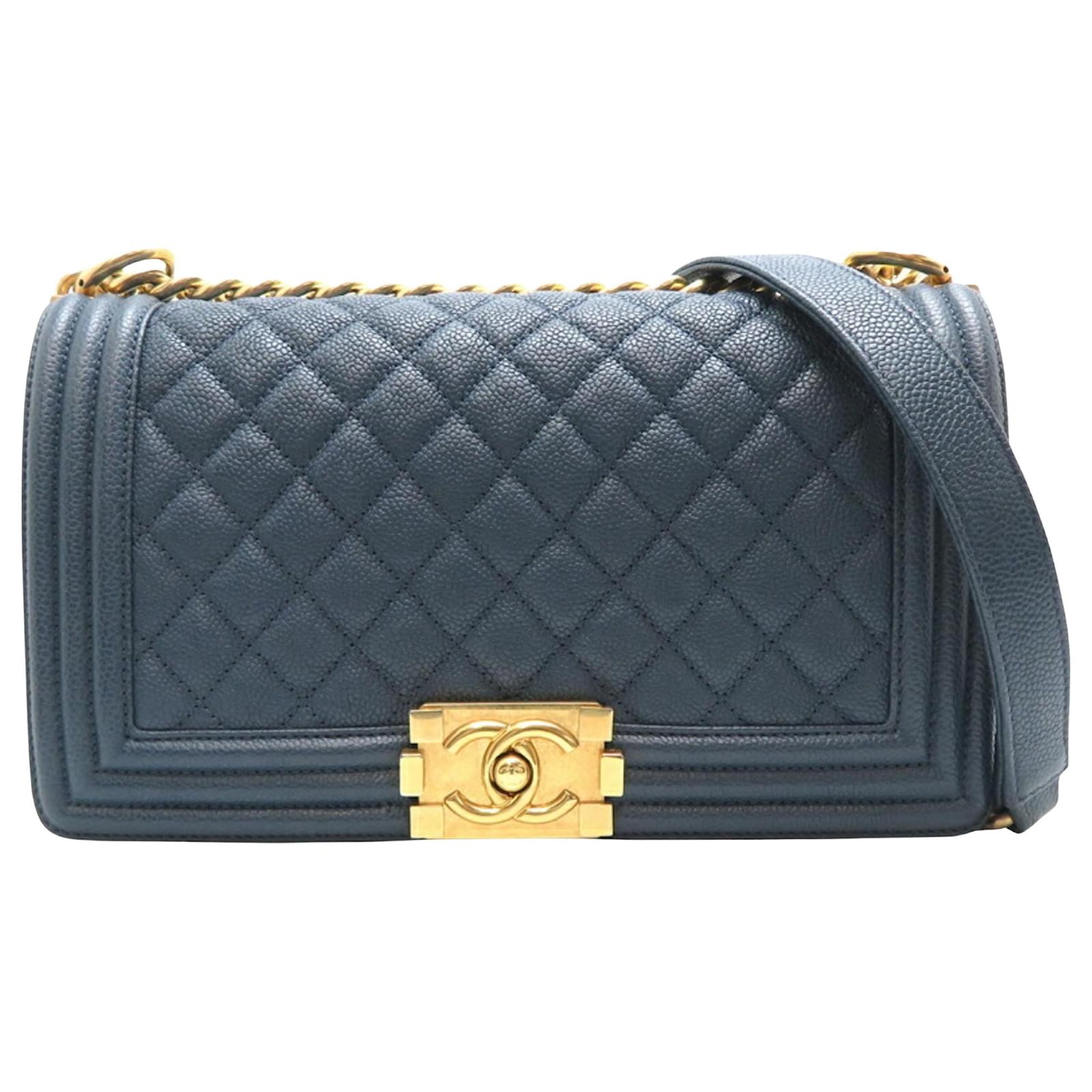 Chanel Boy Blue Leather ref.1719405 - Joli Closet