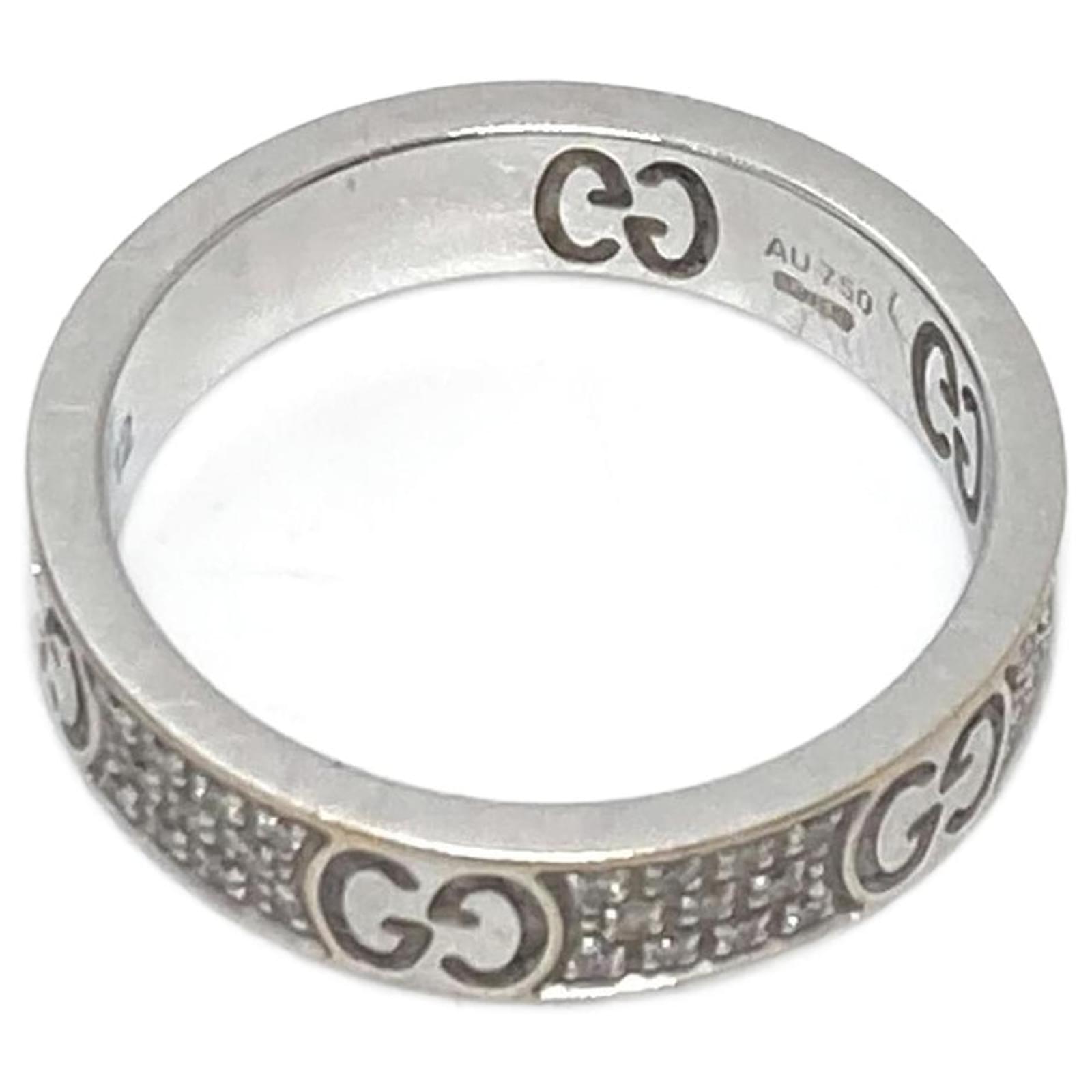 GUCCI Diamond Icon Stardust Ring White gold ref.1720154 - Joli Closet