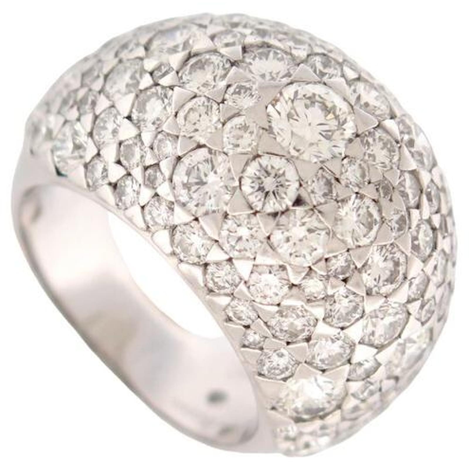 NINE DE BEERS ICE ON FIRE RING T53 IN WHITE GOLD AND DIAMOND 6.57 CT ...