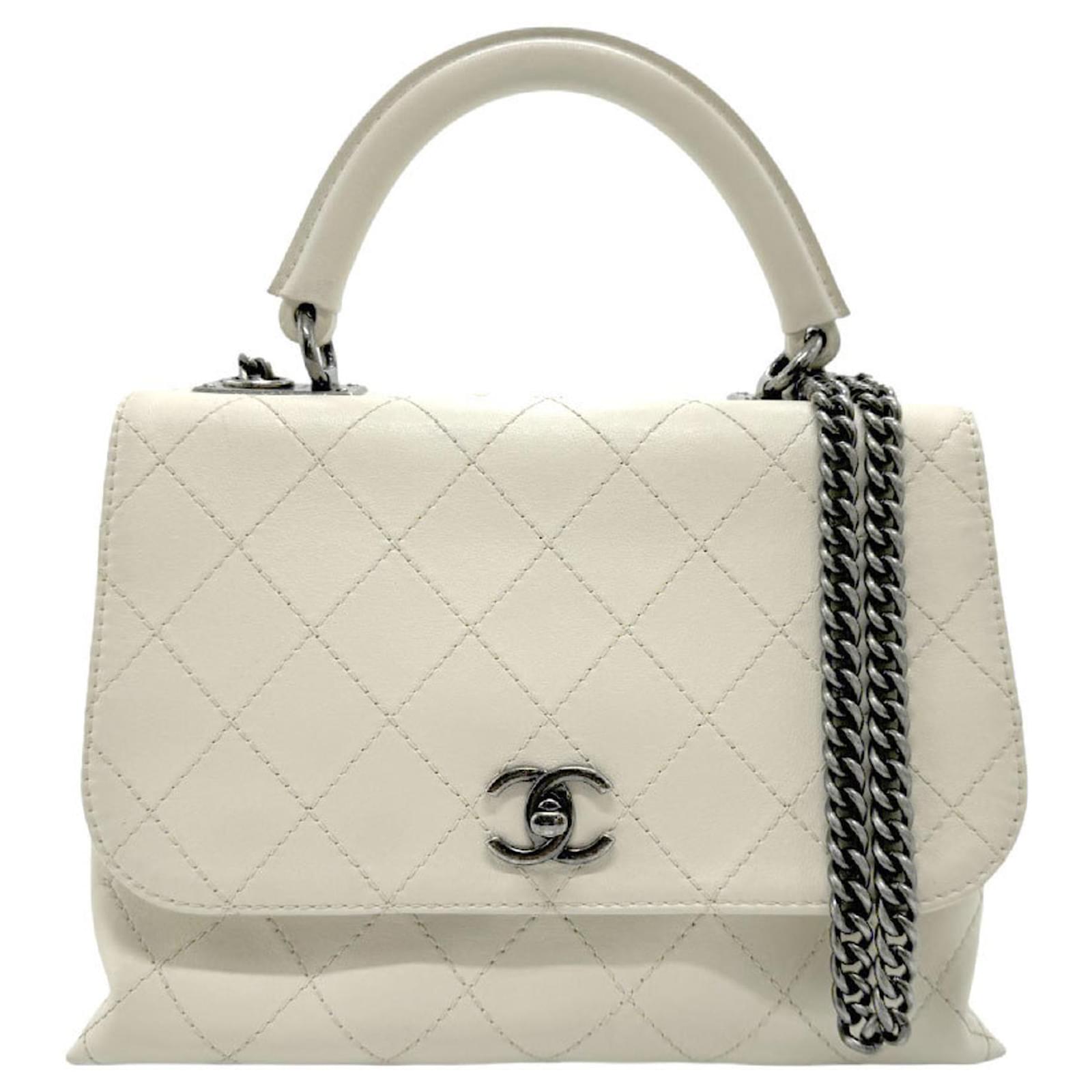 Chanel Coco Handle White Leather ref.1722109 - Joli Closet