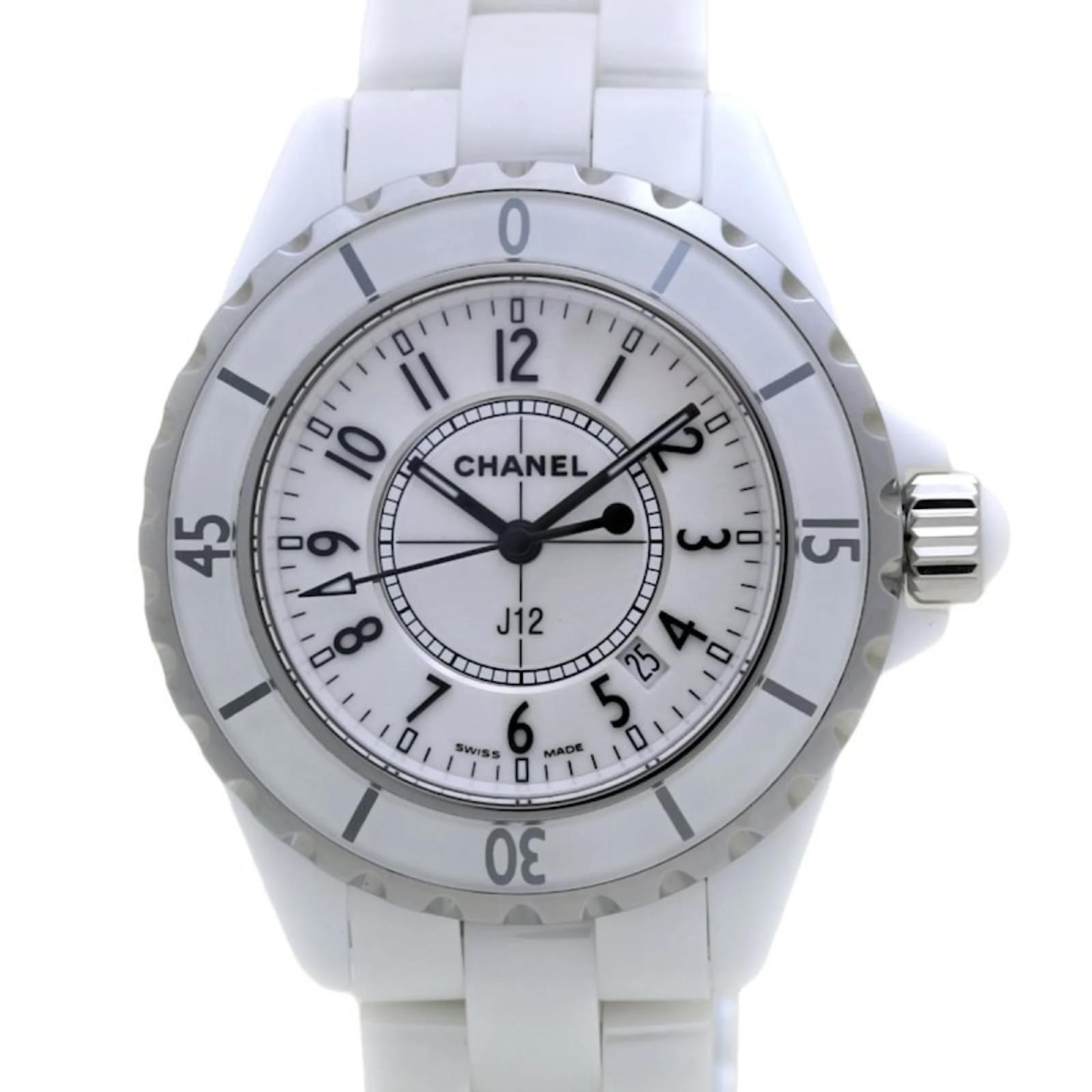 Chanel J12 Early Model H0968 White Ceramic x Stainless Steel Ladies ...
