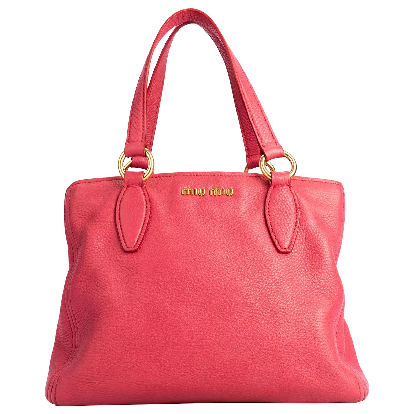 Miu Miu Pink Leather Vitello Handbag ref.1726453 - Joli Closet