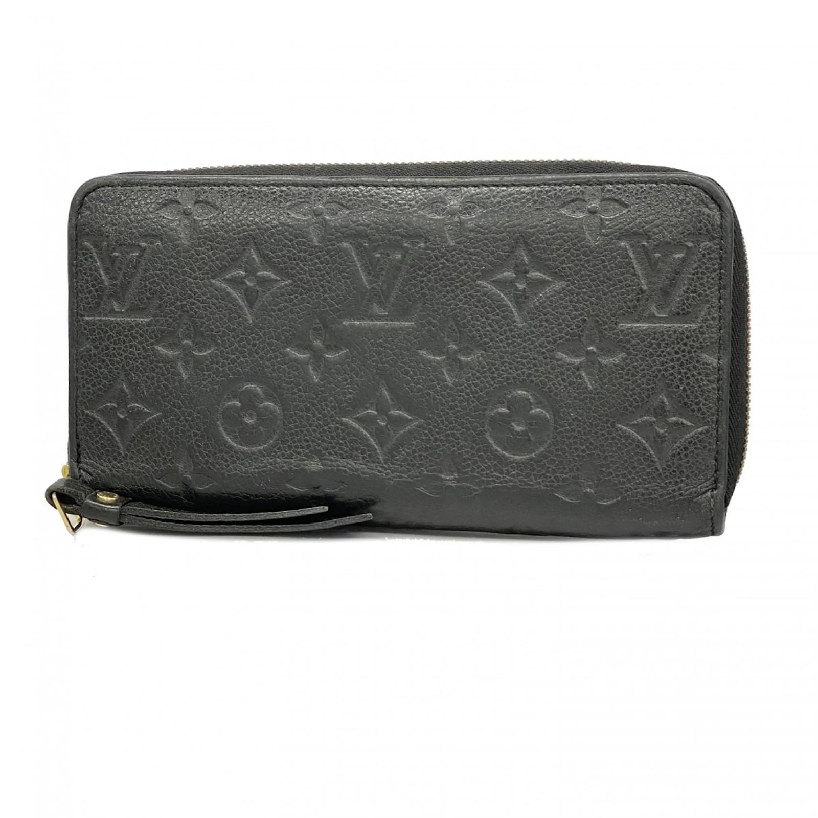 Louis Vuitton Long Wallet Monogram Empreinte Zippy M61864 Noir Black ...