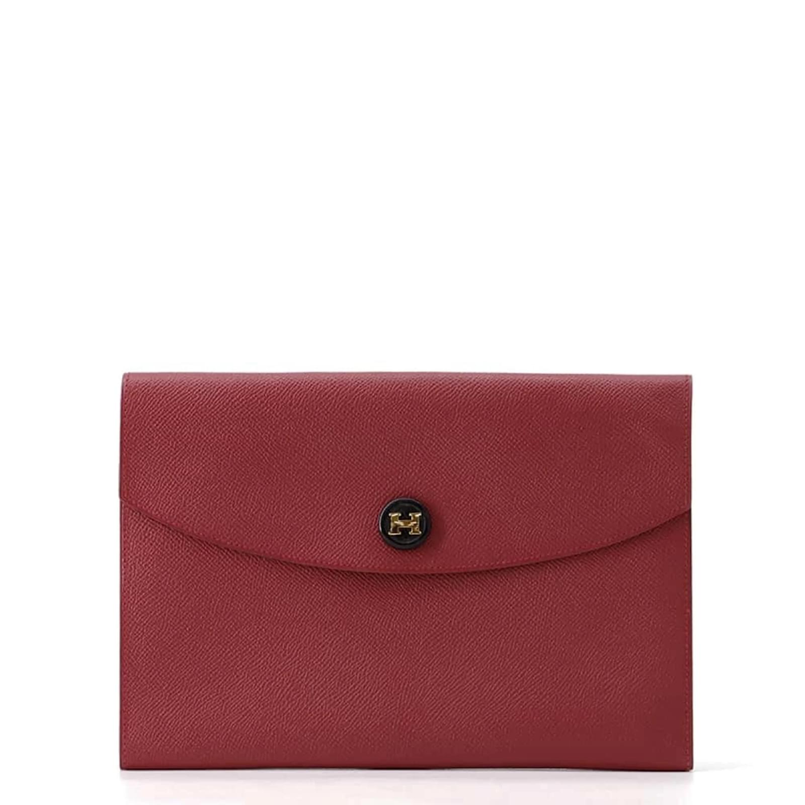 Hermès Hermes Clutch Bag Pochette Trio Rouge H (Sold) - Joli Closet