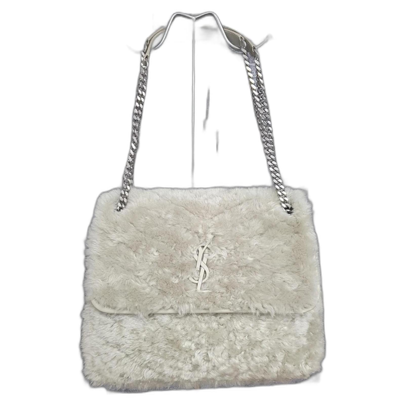 Yves Saint Laurent Niki Saint Laurent Fur Bag Green Faux fur ref ...