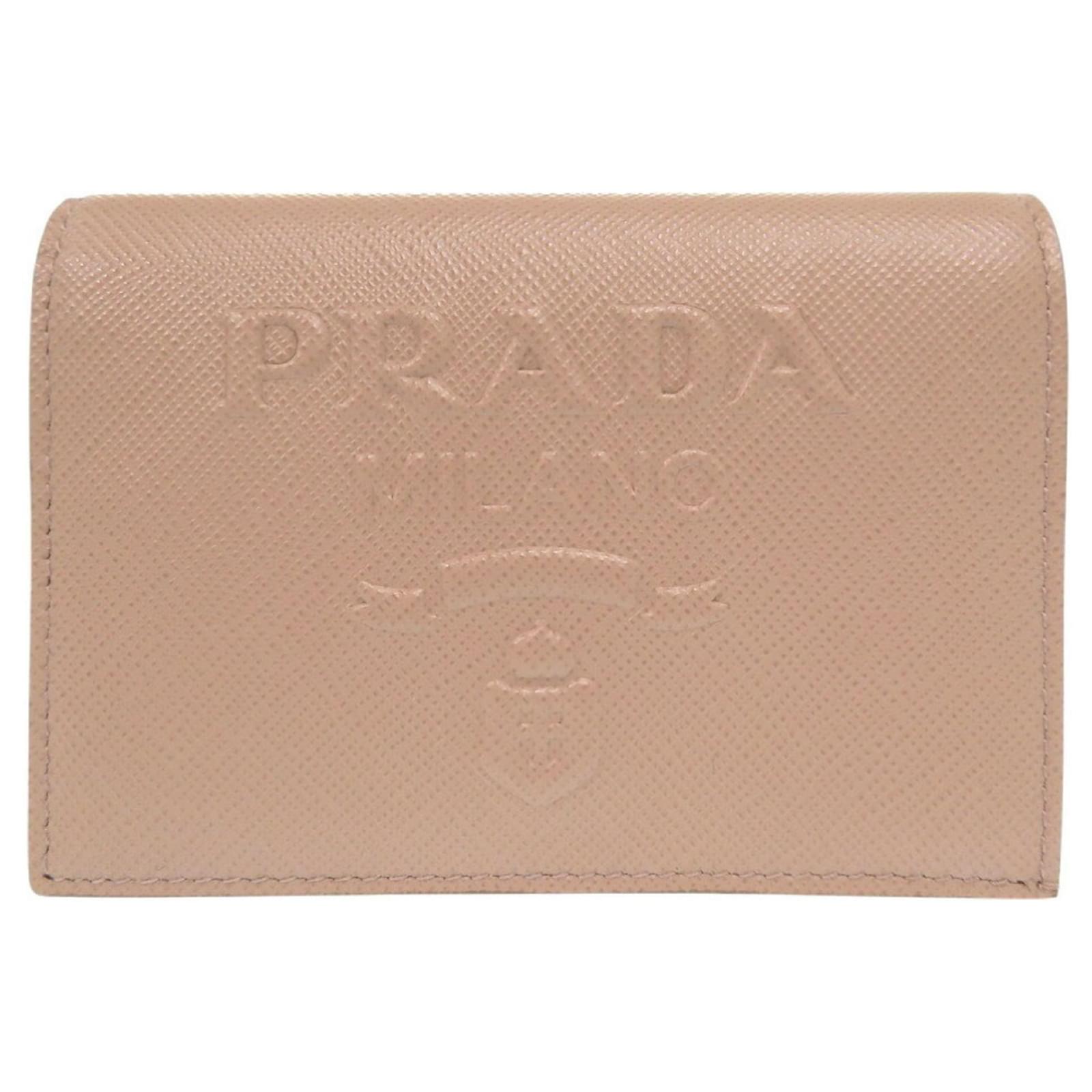 Prada Saffiano Leather Pink Bi-fold Wallet ref.1731089 - Joli Closet
