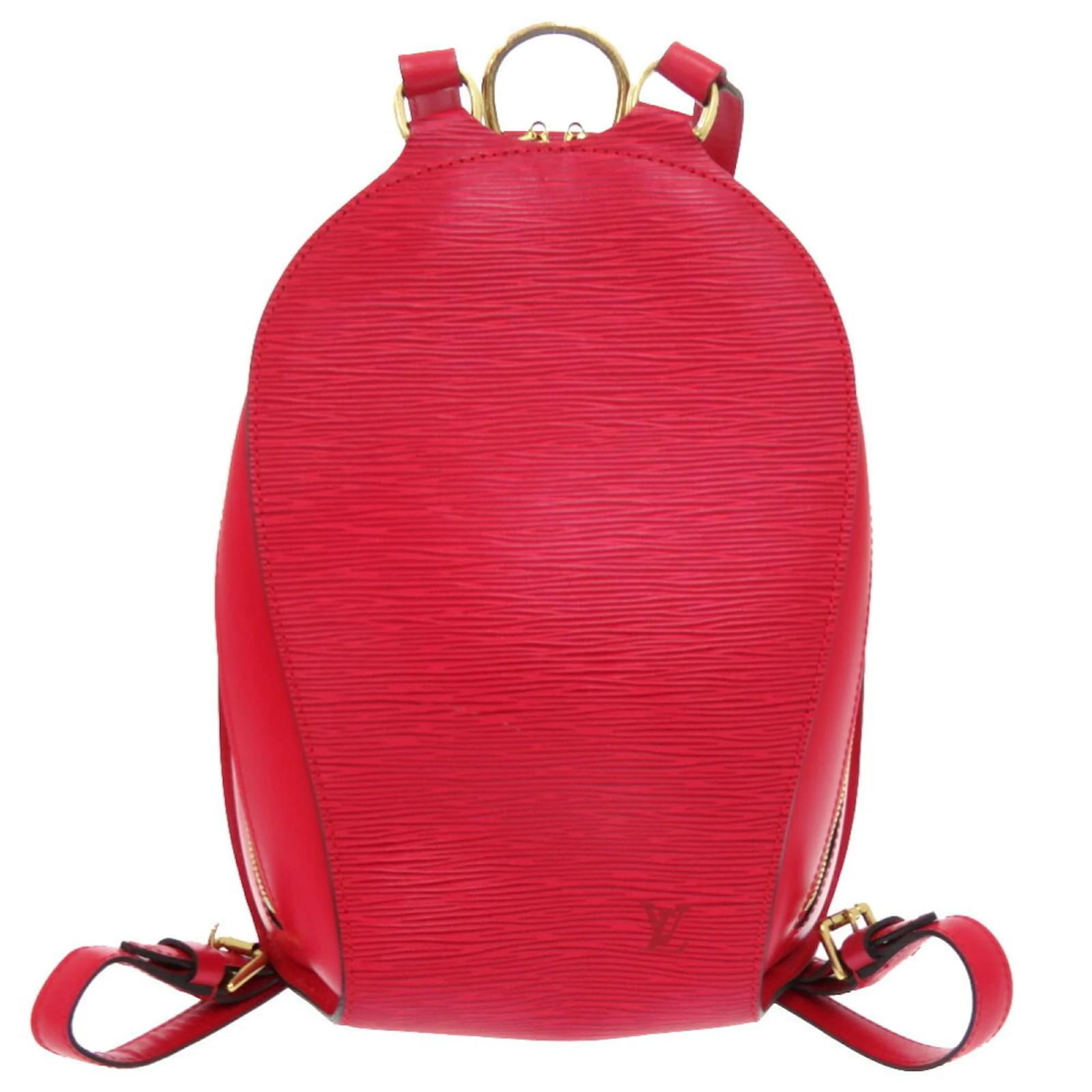 Louis Vuitton Mabillon Epi Backpack in Castilian Red Leather ref ...
