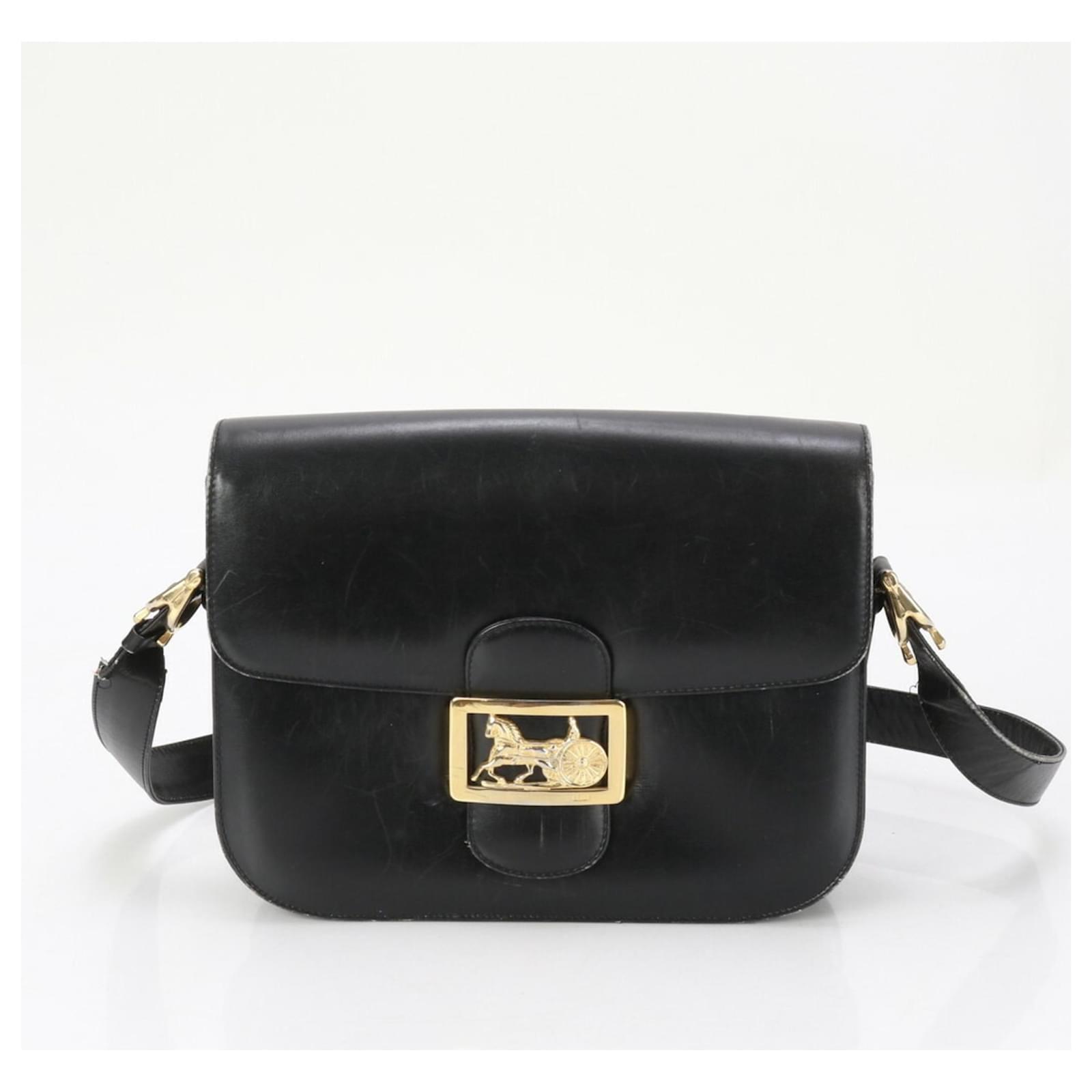 Céline Celine Black Leather Shoulder Bag ref.1732580 - Joli Closet