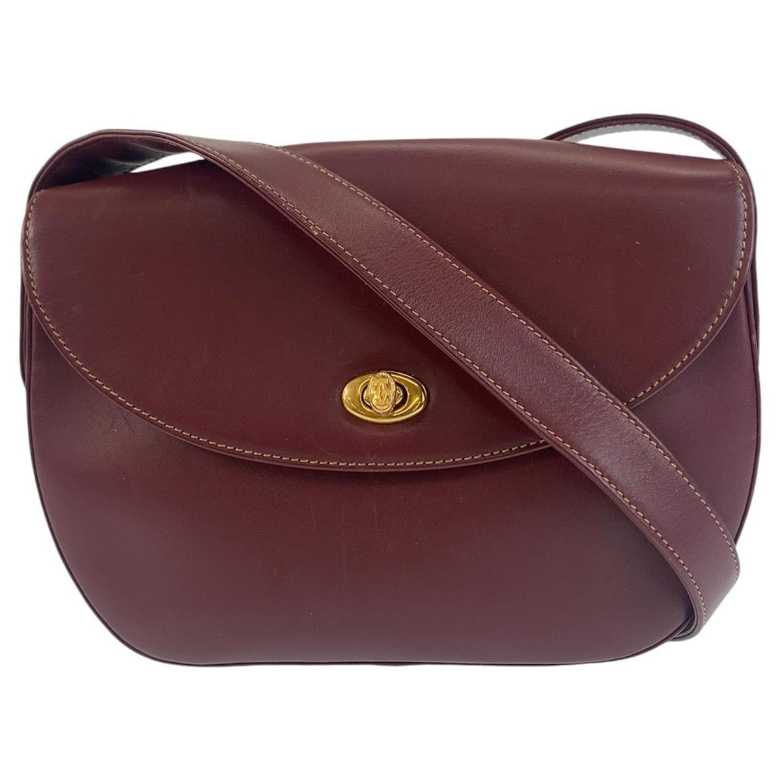 Cartier Must Line Leather Shoulder Bag Red ref.1734471 - Joli Closet