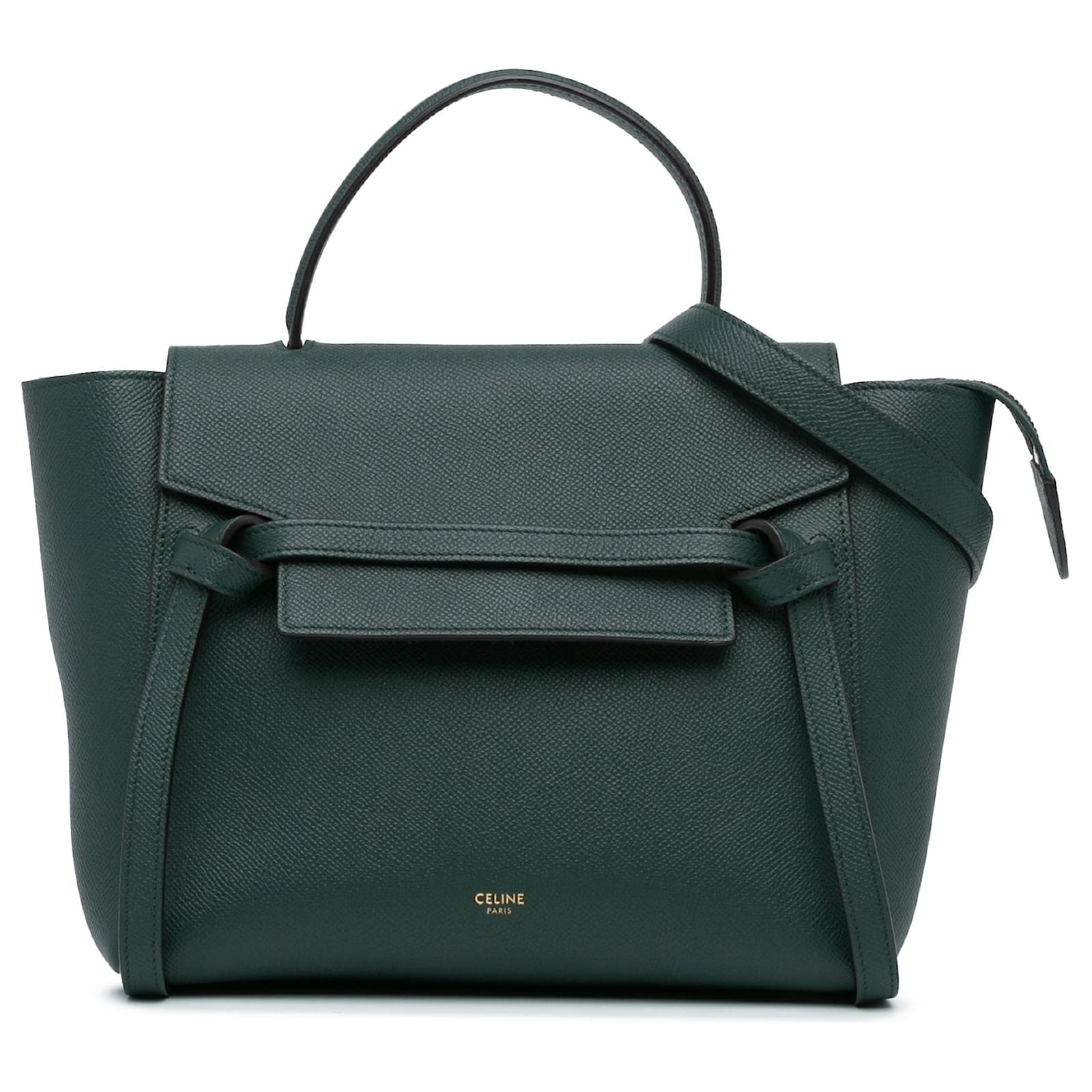 Céline Green Celine Micro Belt Bag Satchel Leather ref.1735469 - Joli ...