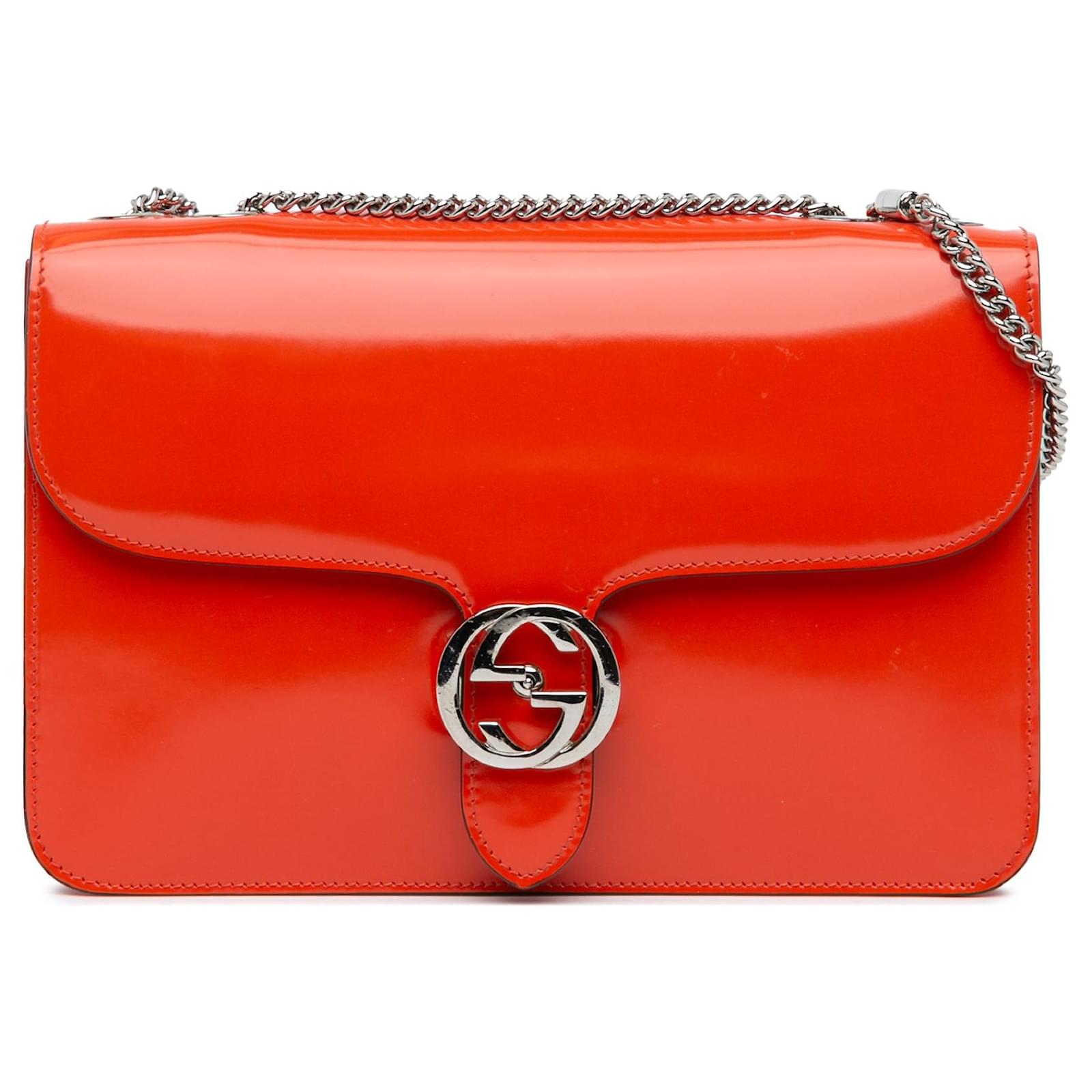 Orange Gucci Medium Dollar Interlocking G Crossbody Leather ref.1735527 ...