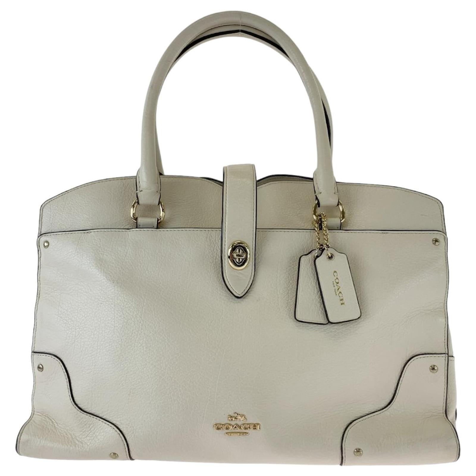 Coach Madison Leather Tote Bag White ref.1735930 - Joli Closet