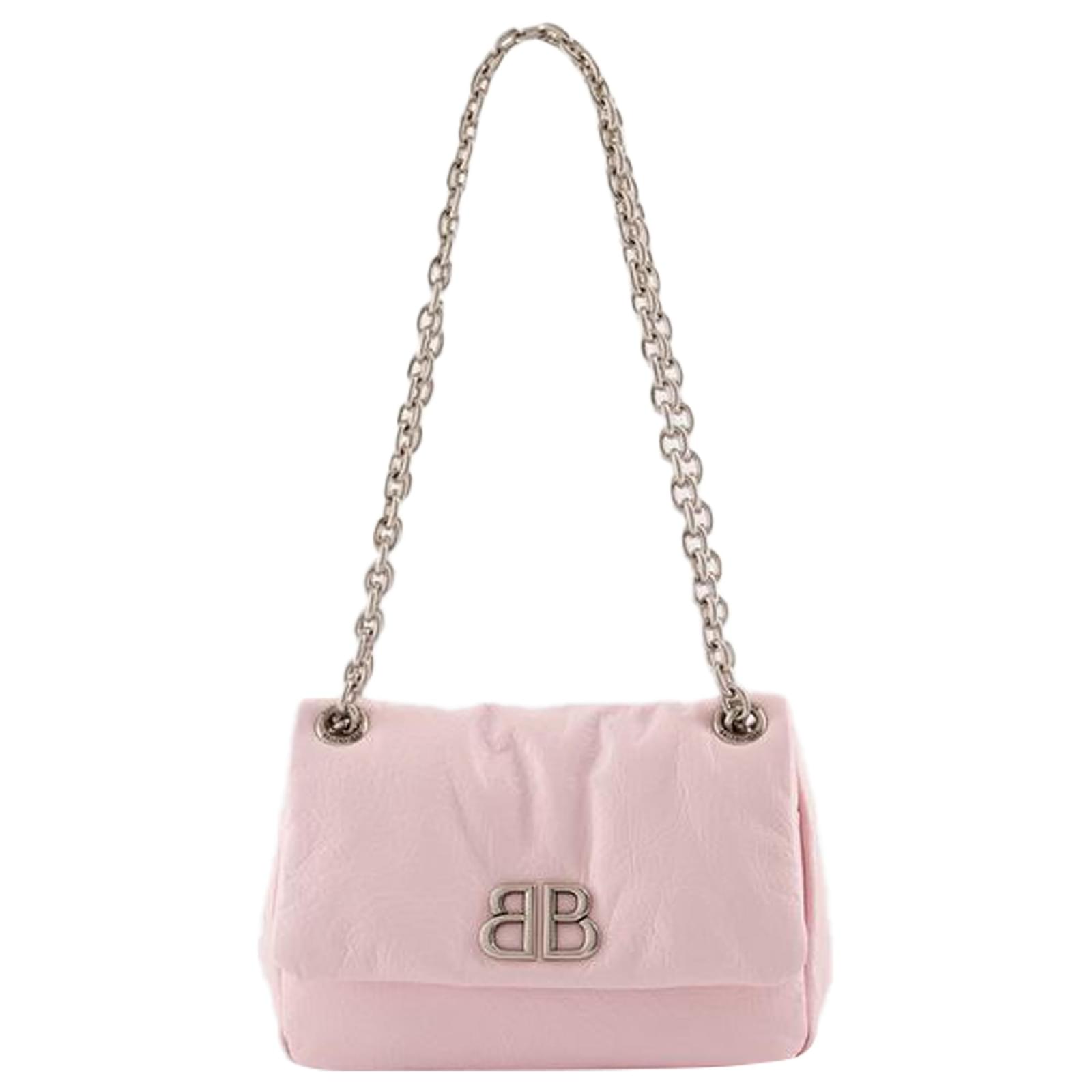 Monaco Mini Shoulder Bag - Balenciaga - Leather - Pink Pony-style ...