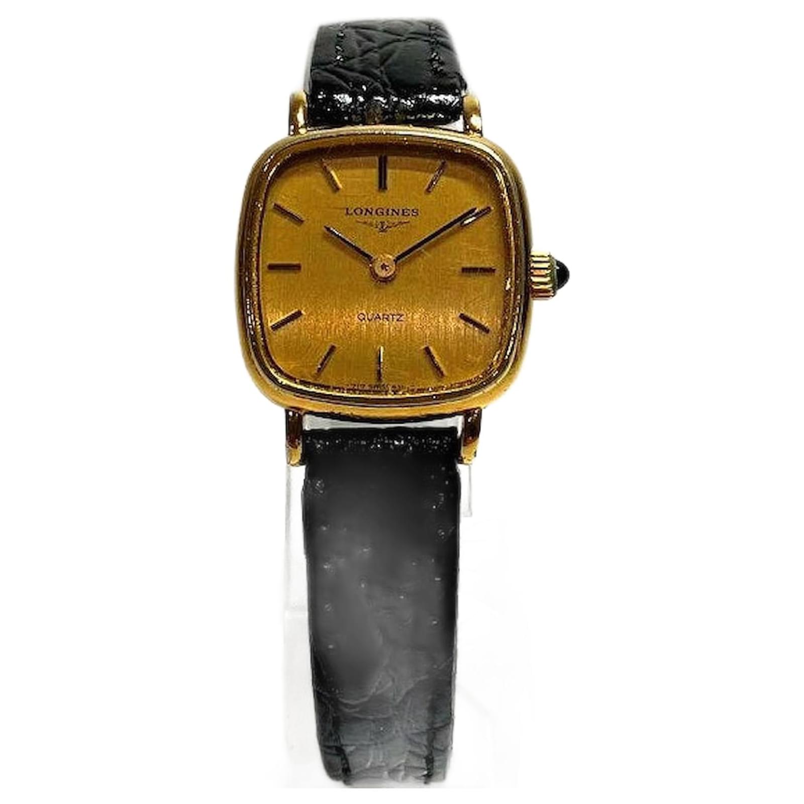 Longines Quartz Square Vintage Ladies Watch Golden Metal ref.1739972 ...