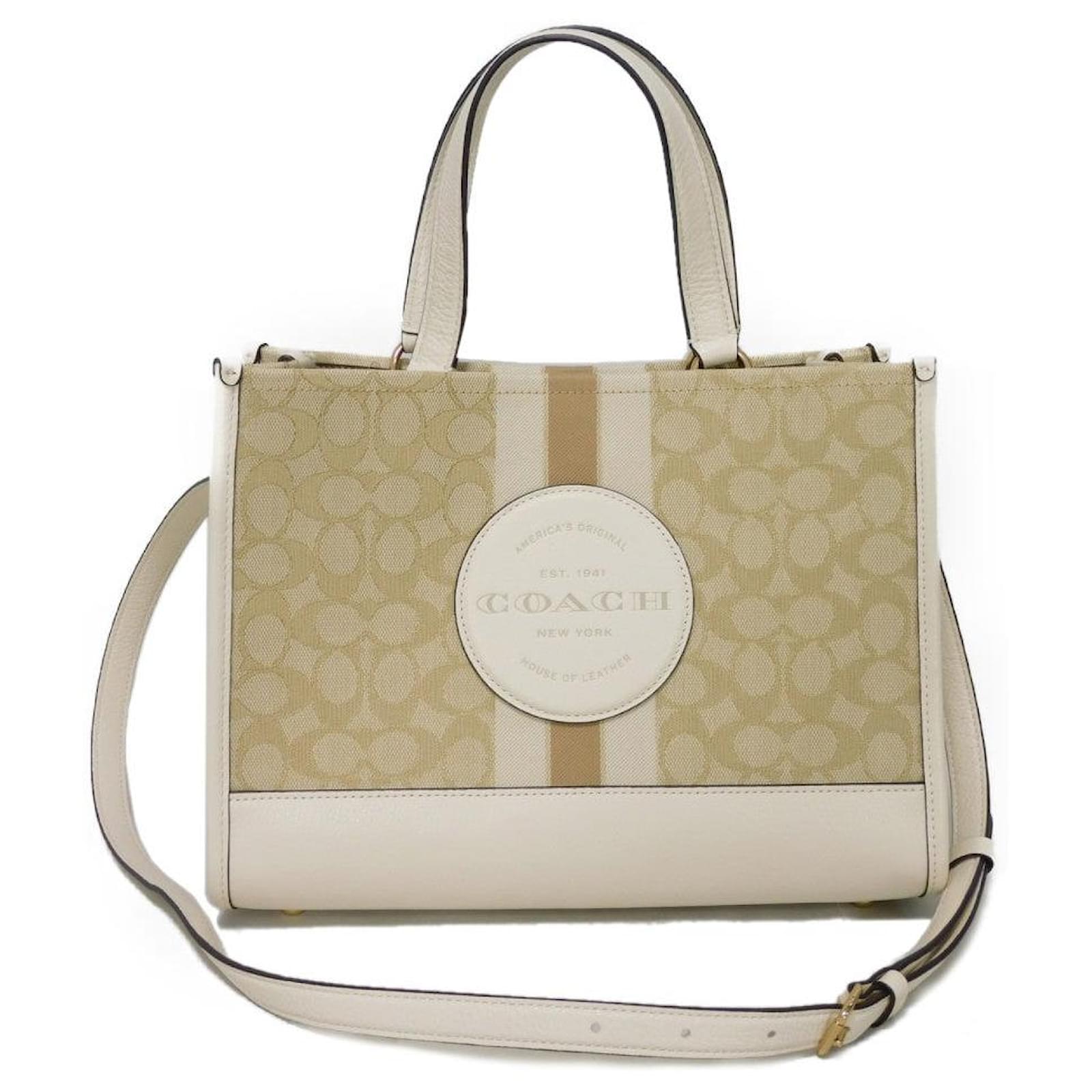 Coach Dempsey Carryall Tote Bag Brown Beige Leather ref.1748158 - Joli ...