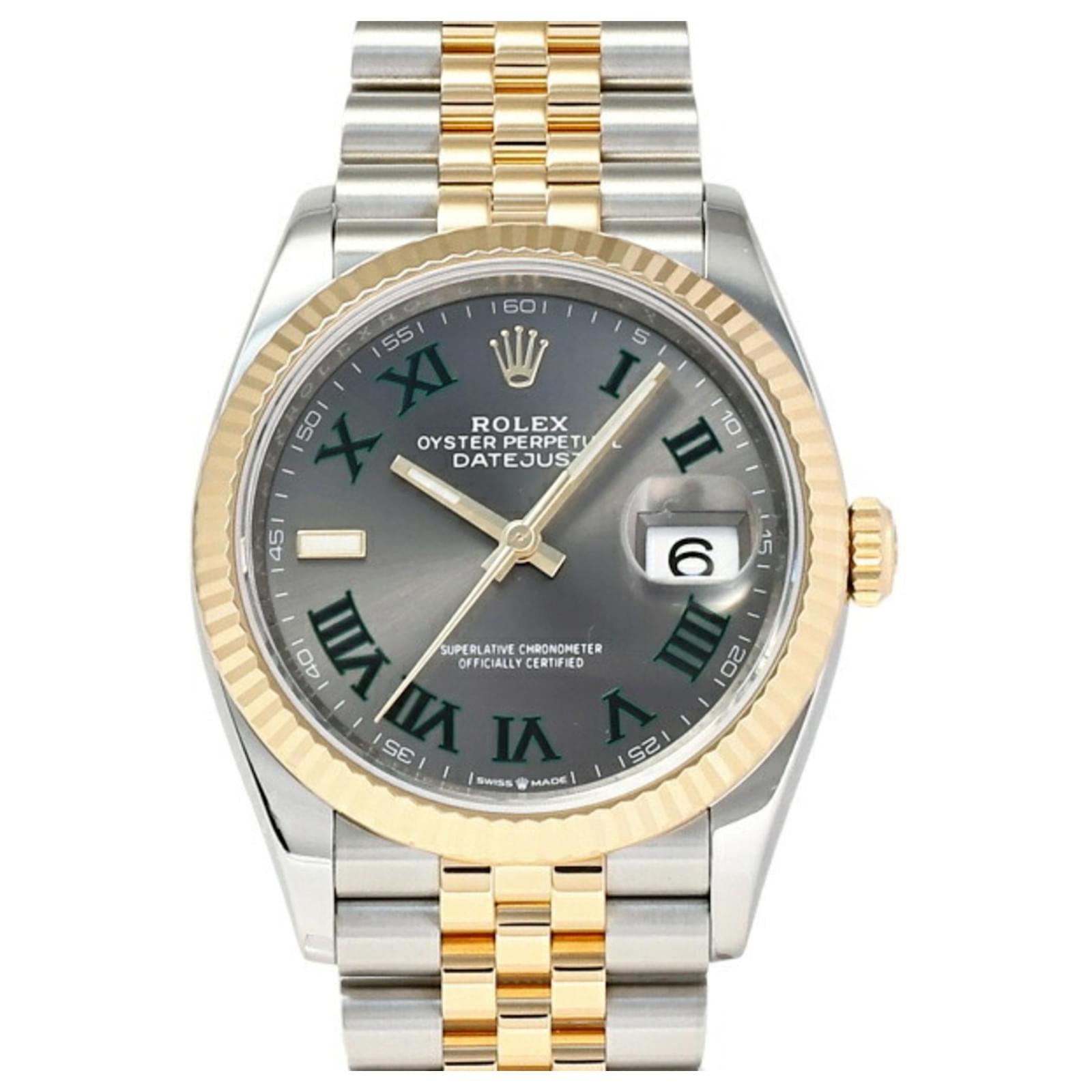 Rolex Datejust 36 Slate Green Roman Dial Wristwatch ref.1749801 - Joli ...