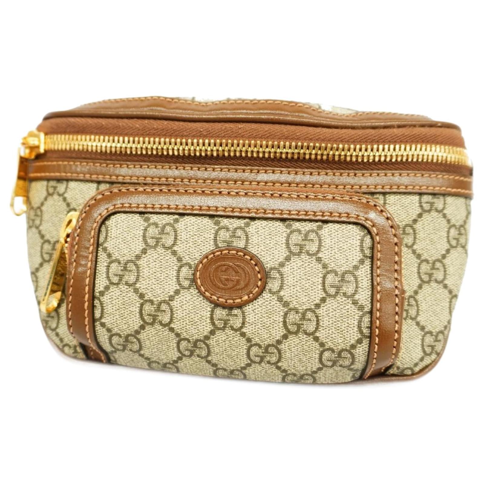 Gucci Waist Bag GG Supreme Interlocking G Brown Plastic ref.1749847 ...