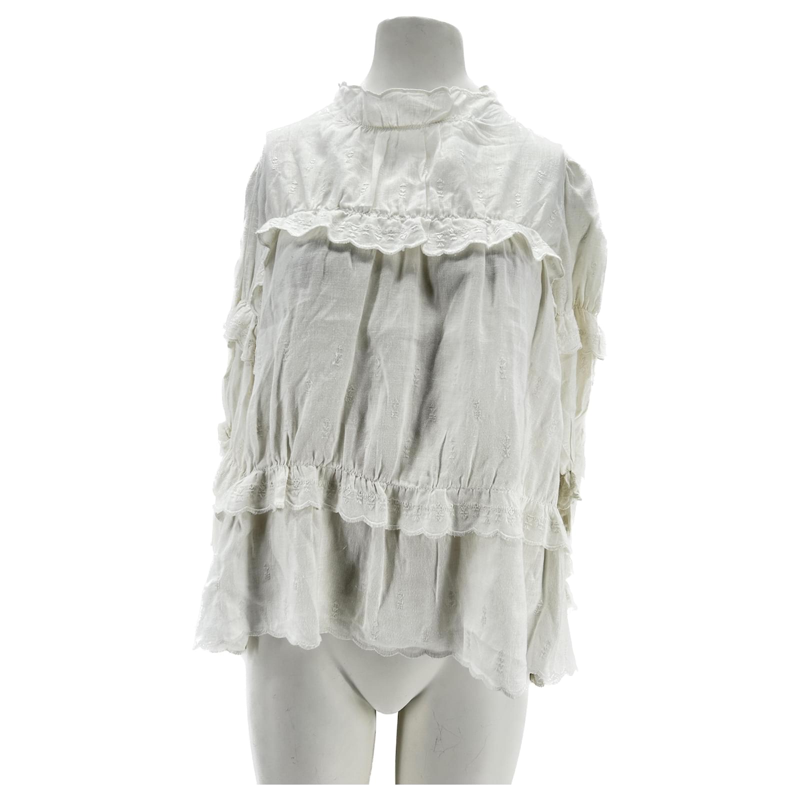 ISABEL MARANT ETOILE Tops T.FR 38 Linen White ref.1750025 - Joli Closet