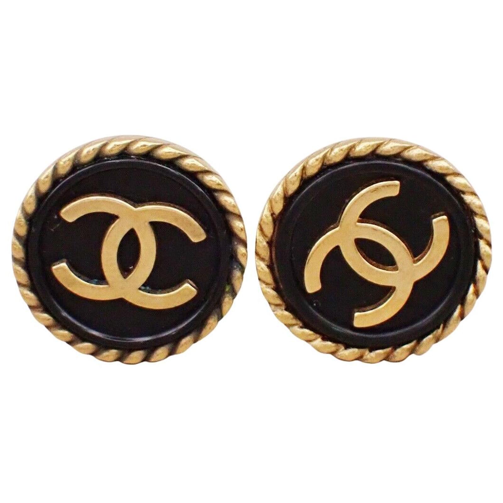 Chanel Coco Mark Black Gold-plated ref.1750199 - Joli Closet
