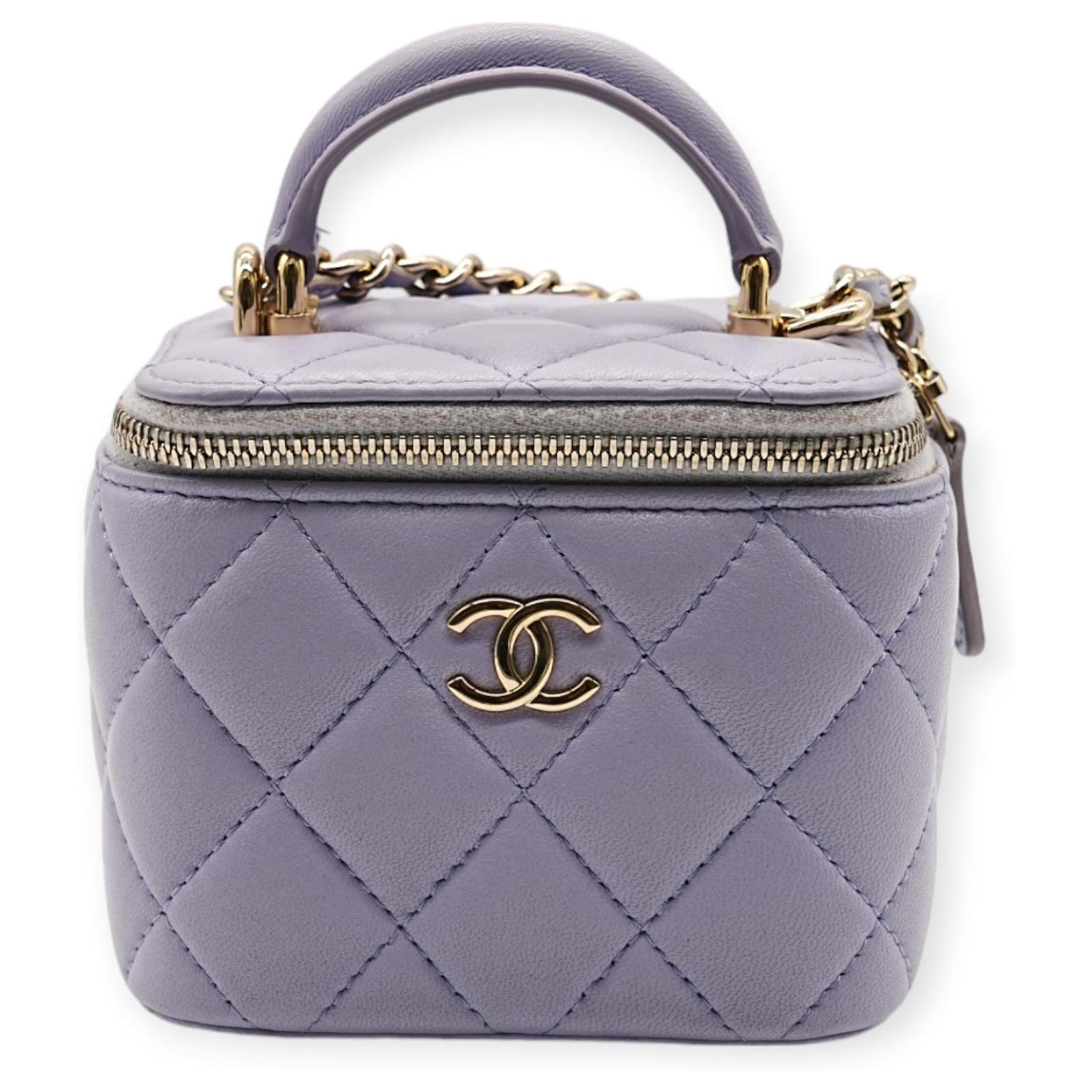 Chanel Mini Vanity Box Purple Leather ref.1751601 - Joli Closet