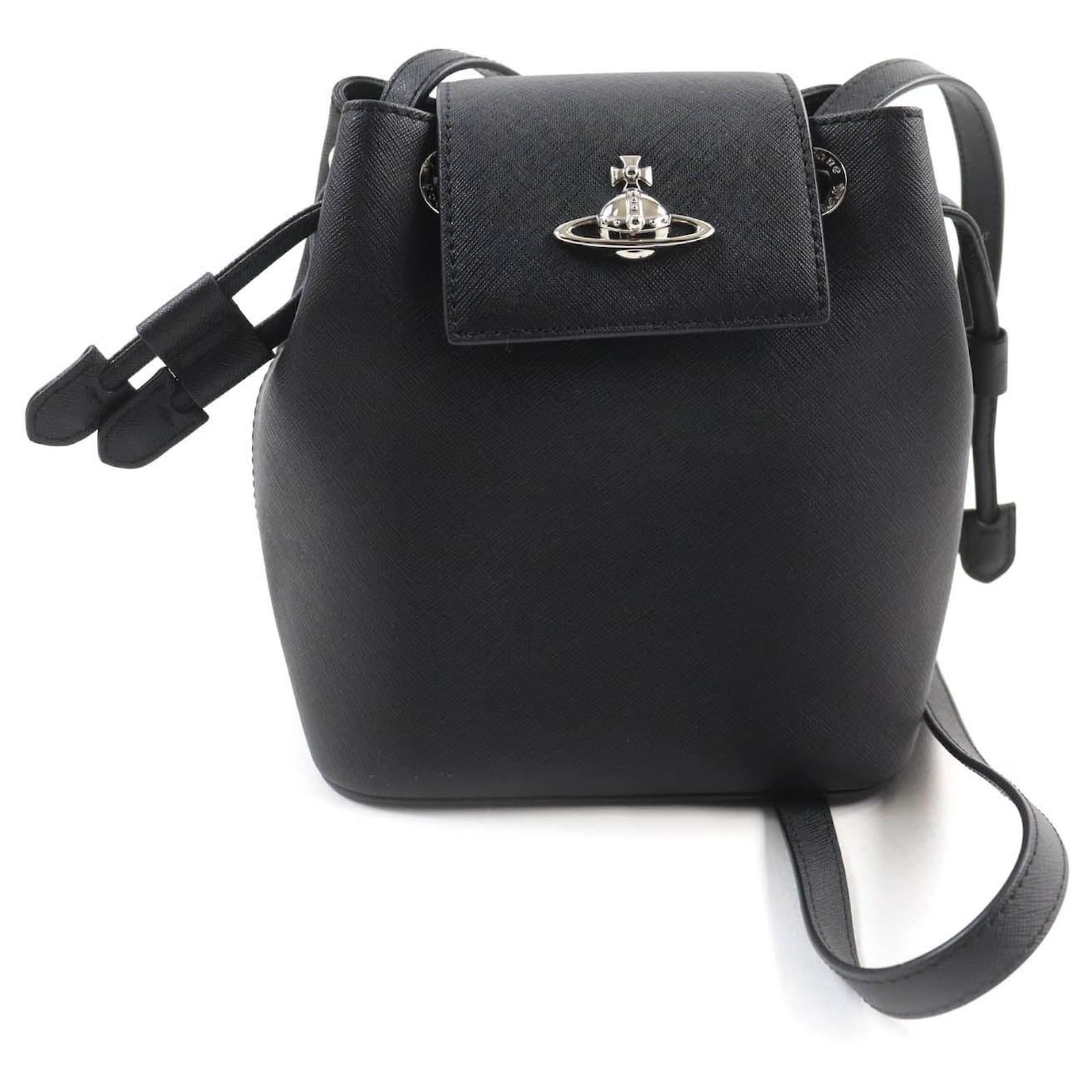 Vivienne Westwood Leather Orb Shoulder Bag Black ref.1751878 - Joli Closet