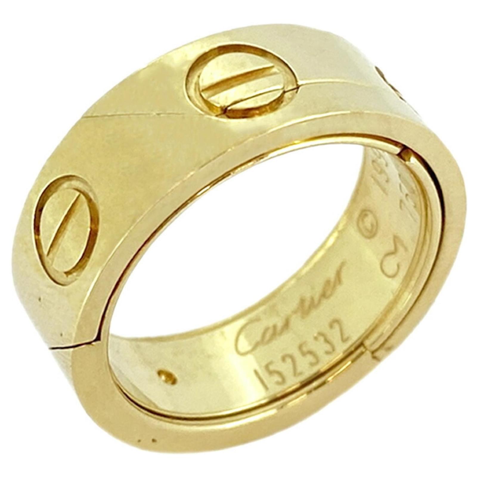 Cartier Atlas Love Band Ring in 18K Yellow Gold ref.1752245 - Joli Closet