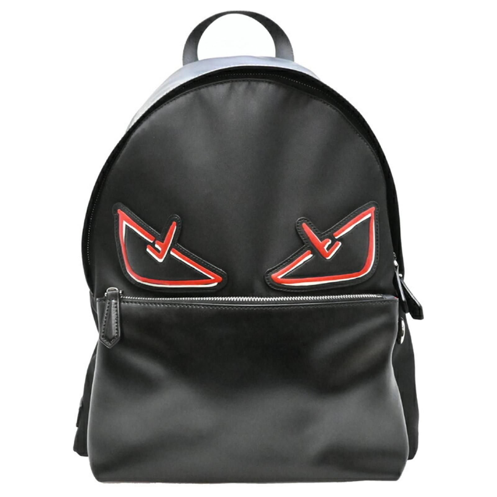 Fendi Bugs Eye Backpack Leather Nylon ref.1755862 - Joli Closet