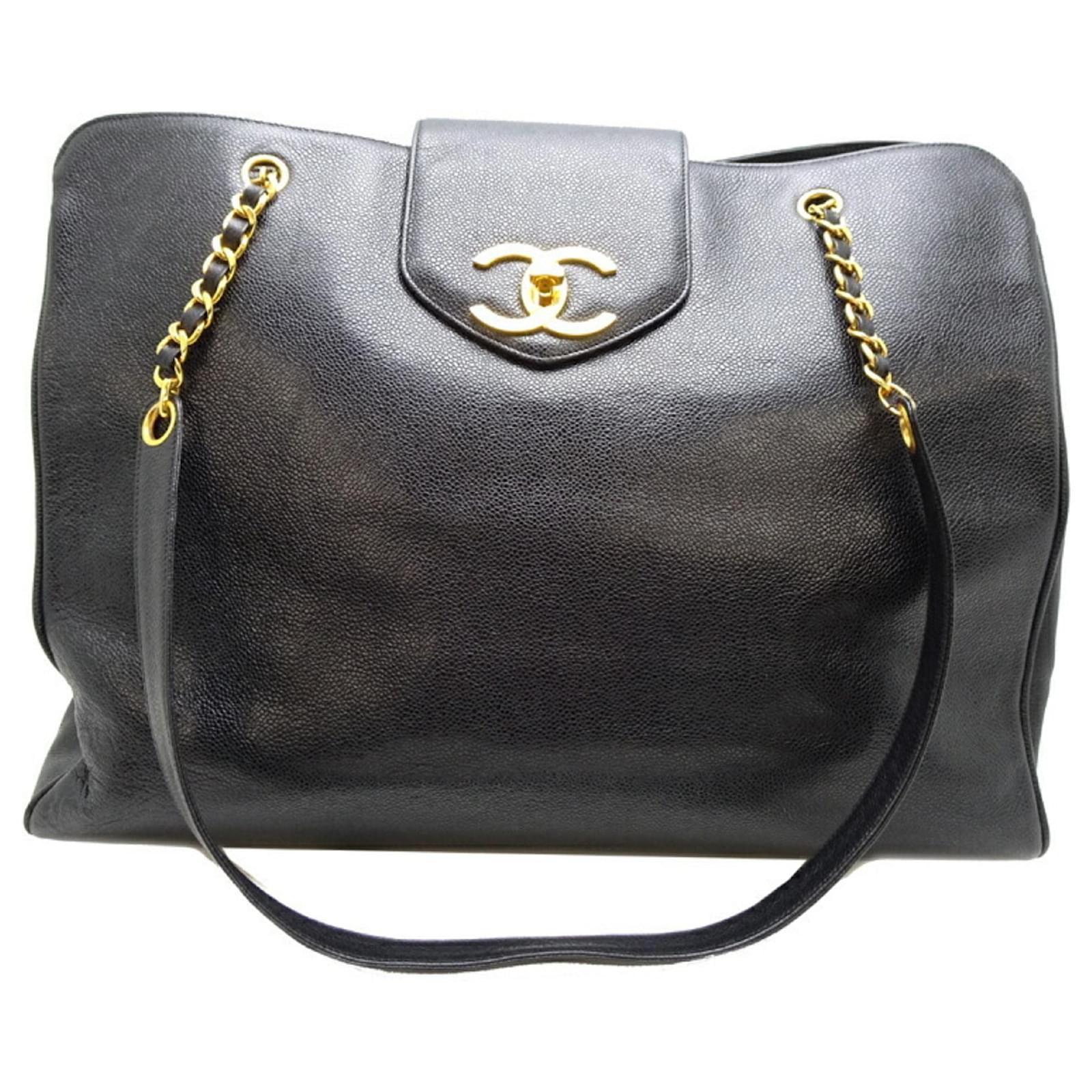 Chanel Coco Mark Supermodel Chain Tote Bag Black Leather ref.1755885 ...