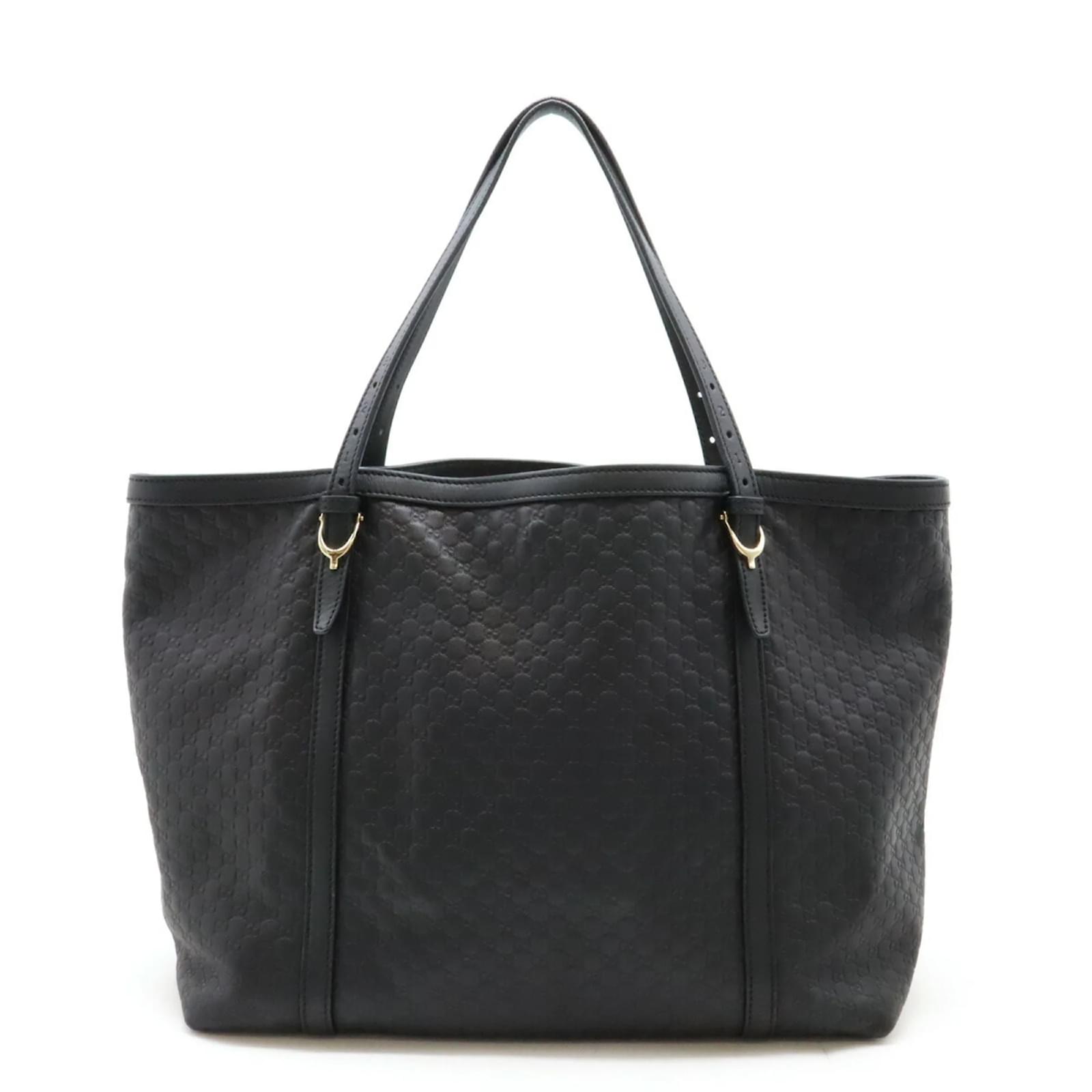 Gucci Micro Guccissima Tote Bag Black Leather ref.1756255 - Joli Closet