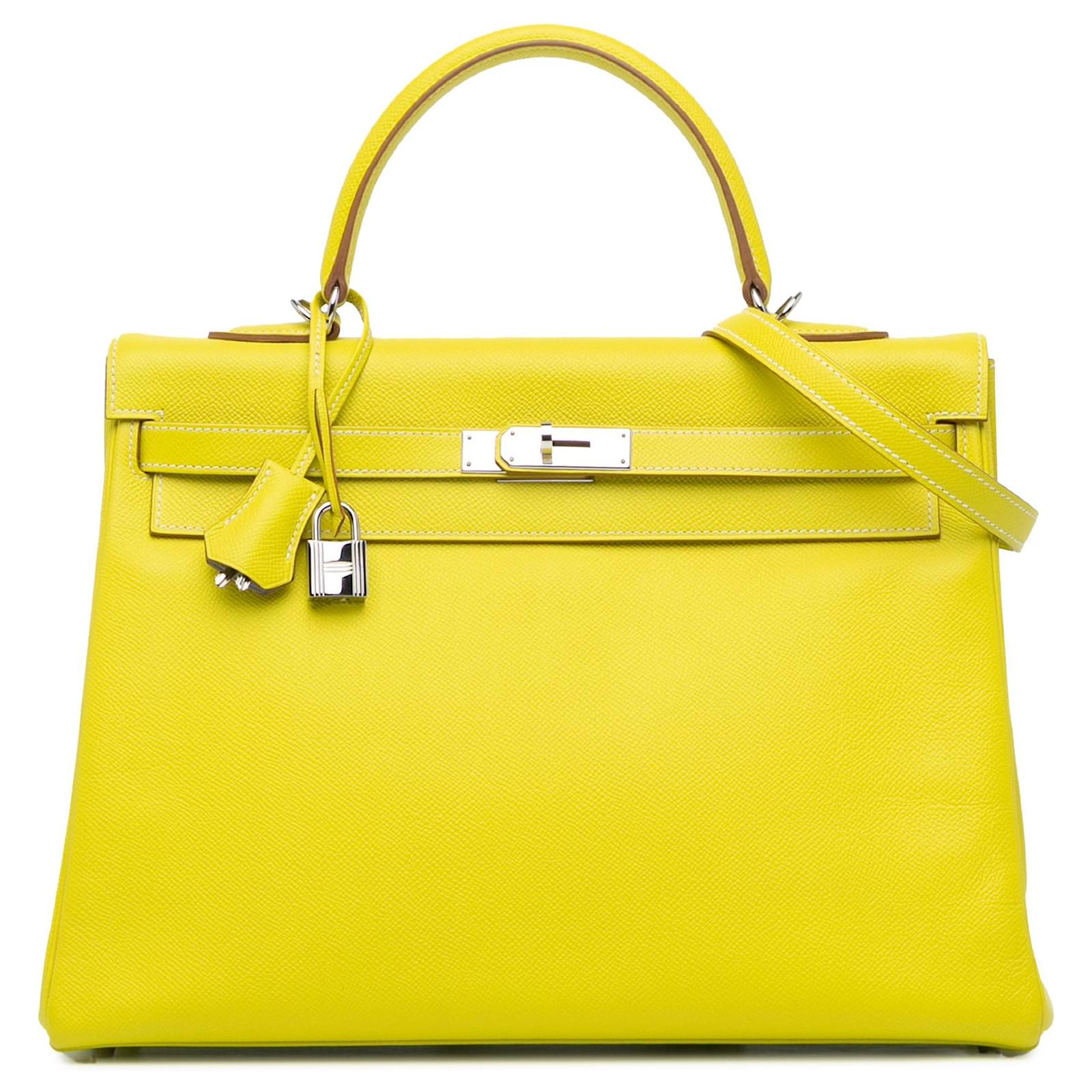 Kelly Hermès HERMES Handbags Leather Yellow ref.1757179 - Joli Closet