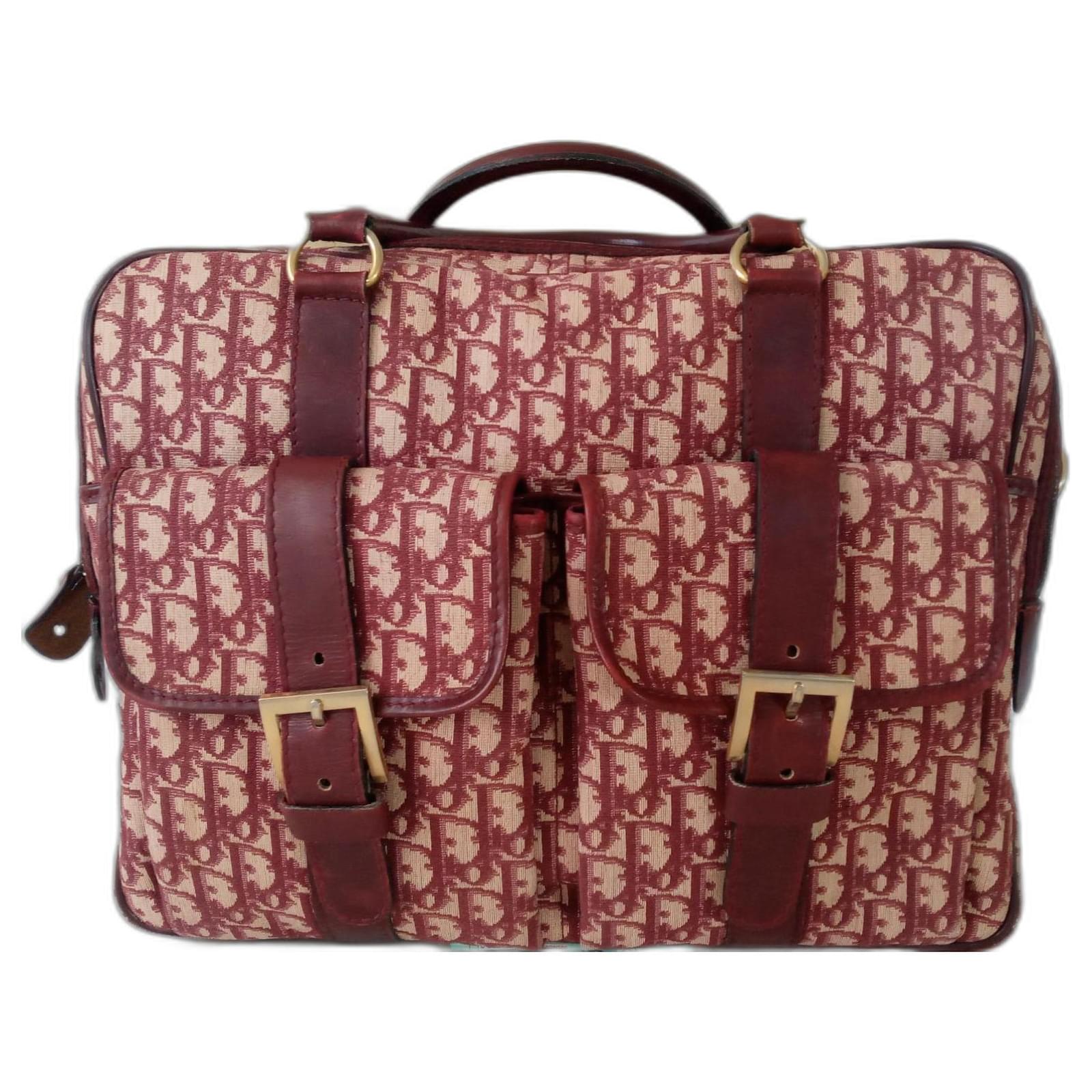48-hour travel bag Christian Dior, rare, very beautiful piece Dark red ...