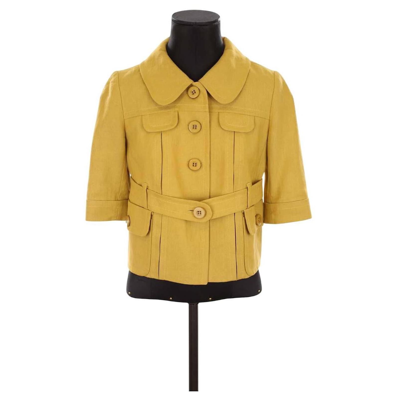 Chloé Linen jacket Yellow ref.1757578 - Joli Closet