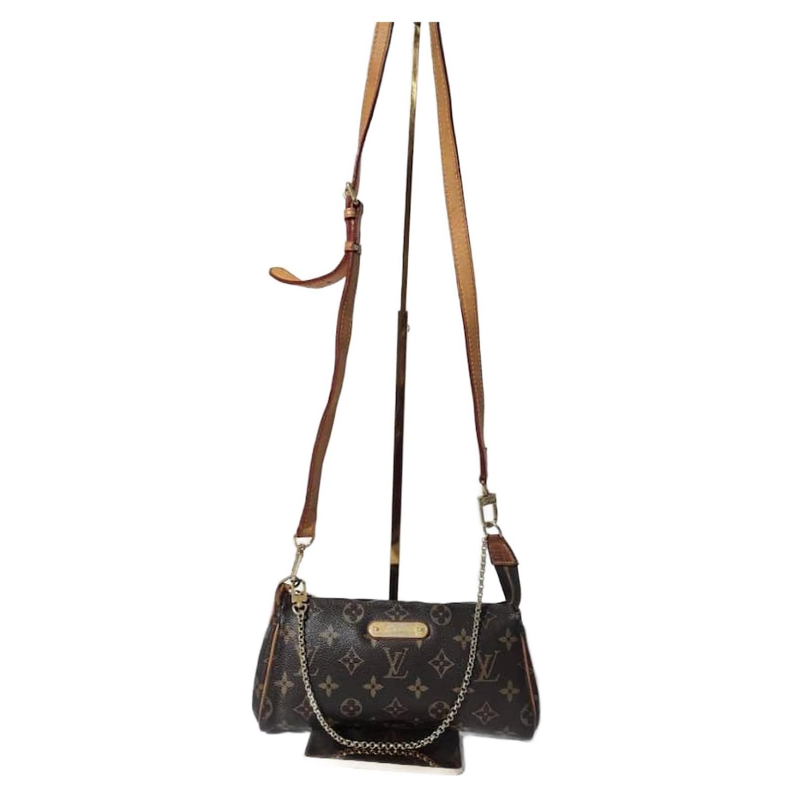 Louis Vuitton LV Monogram Eva Pochette Bag Brown Leather ref.1763290 ...