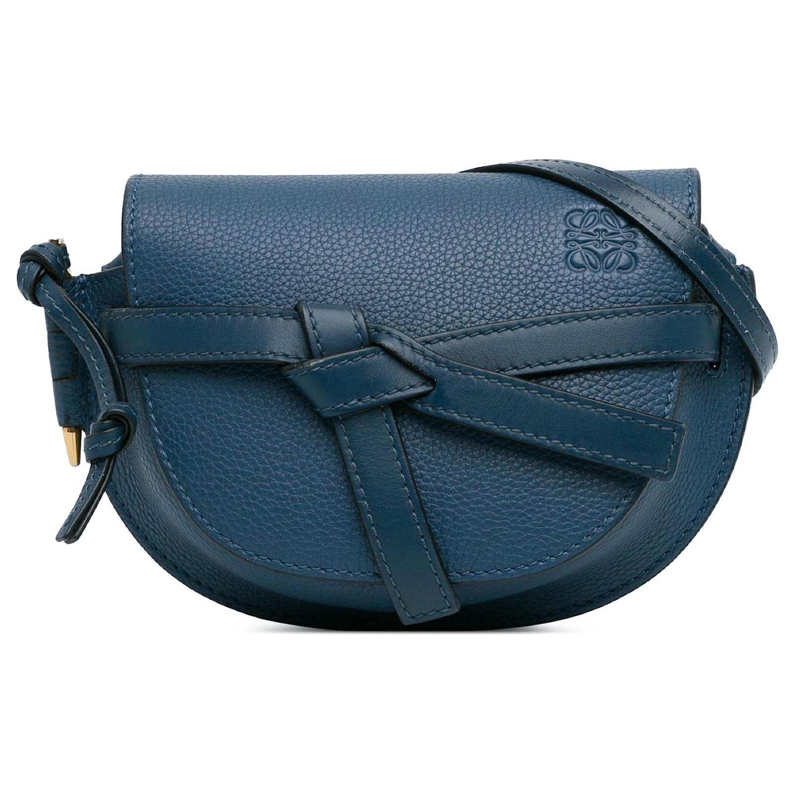 Blue LOEWE Mini Gate Crossbody Leather ref.1762691 - Joli Closet