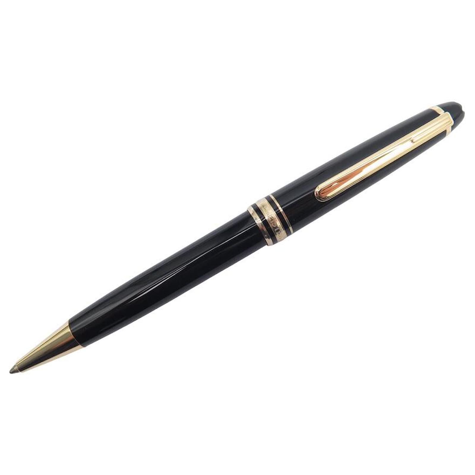 MONTBLANC MEISTERSTÜCK MB132453 CLASSIC GOLD BALLPOINT PEN Black Resin ...