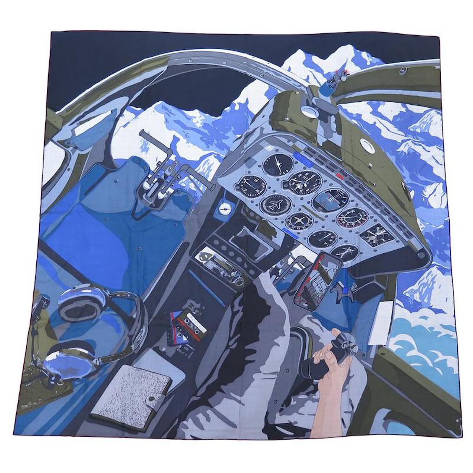 Hermès RARE HERMES HIGH FLYER 2019 SILK & CASHMERE 140CM CASHMERE SHAWL ...