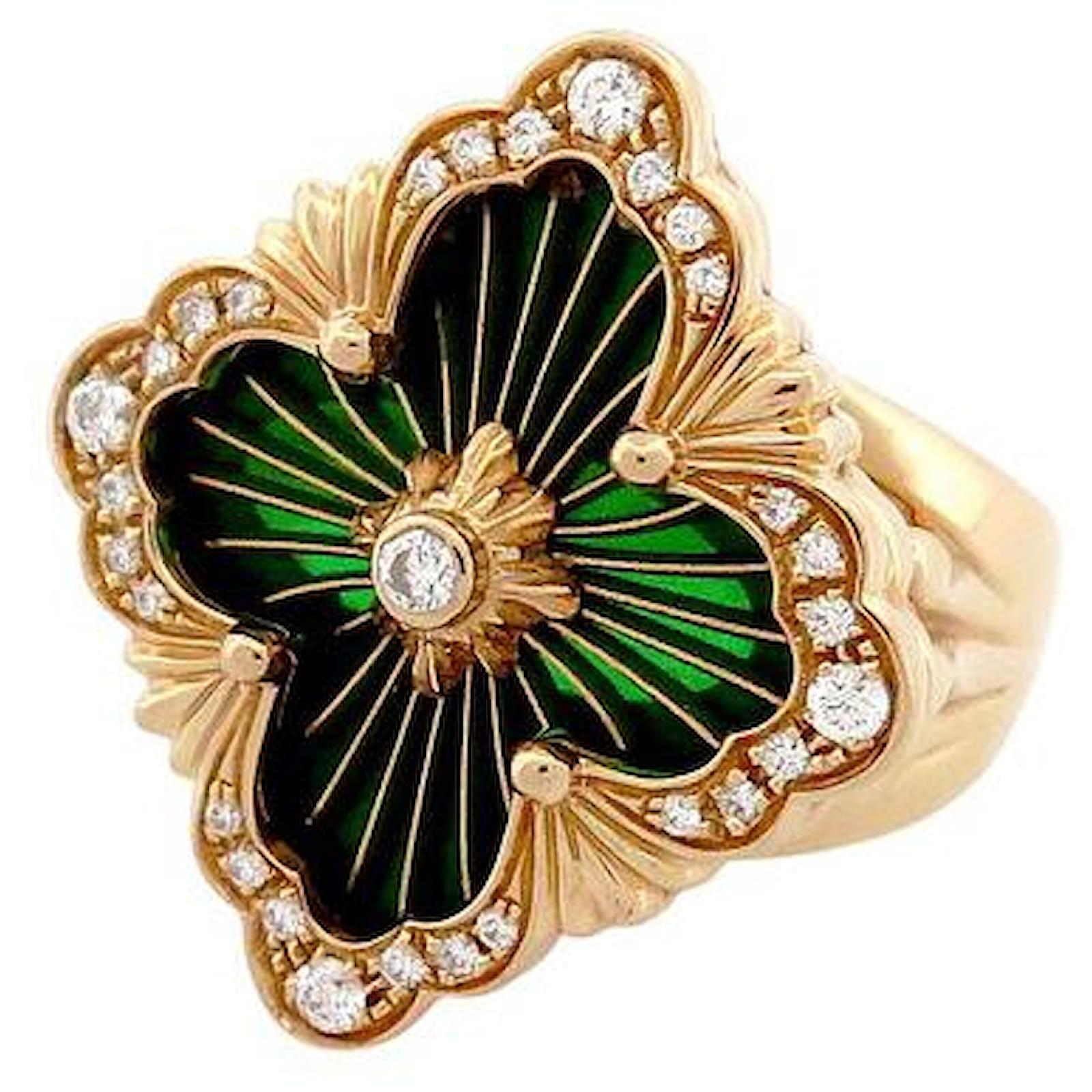 BUCCELLATI OPERA TULLE RING JAURIN017983 T49 YELLOW GOLD 18K DIAMONDS ...