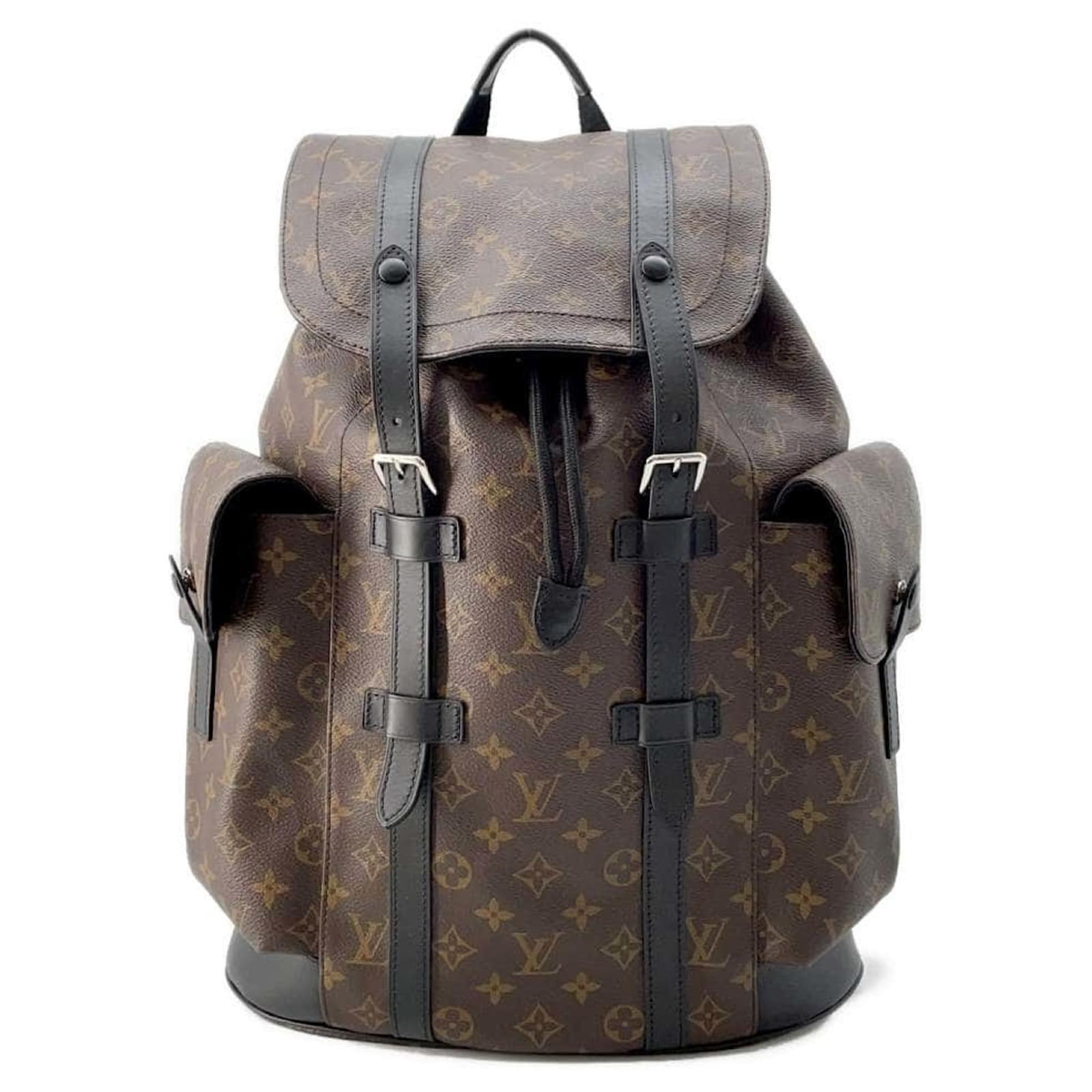 Louis Vuitton Monogram Macassar Christopher PM Backpack Black Patent ...